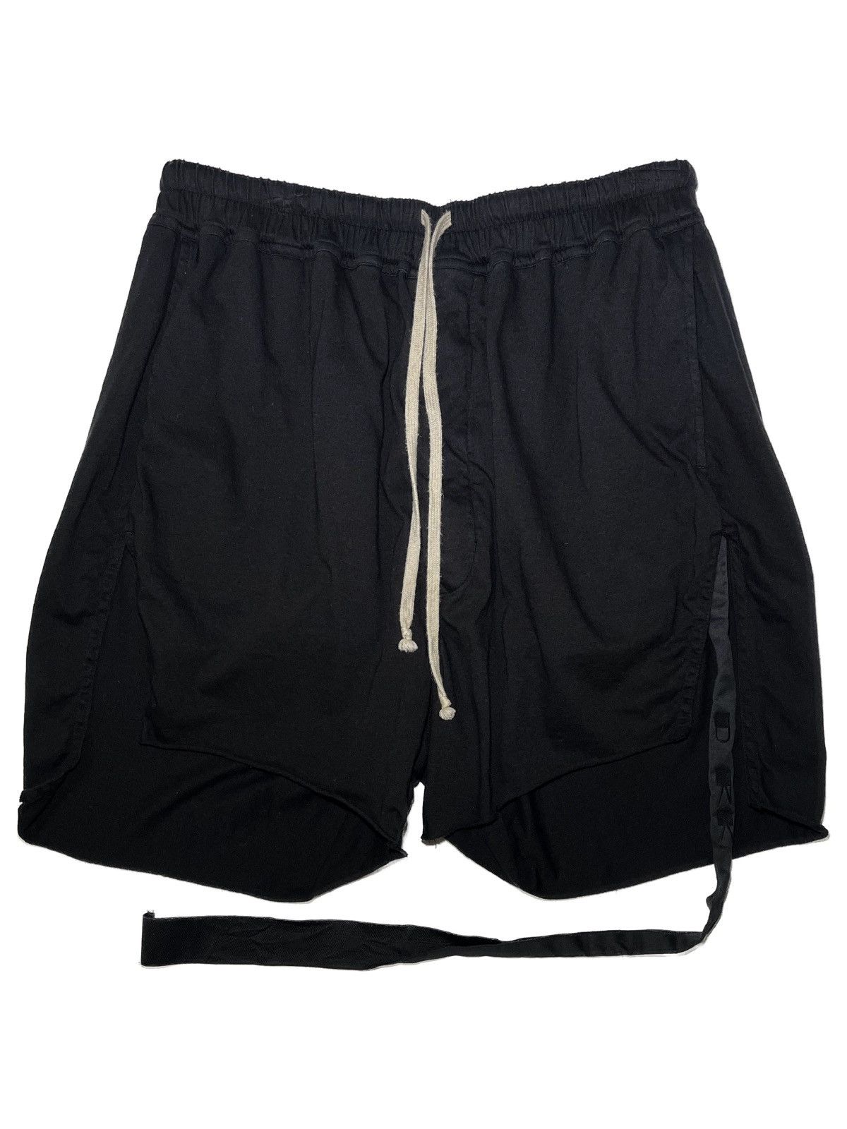 Rick Owens SS22 Rick Owens Fogachine Drawstring Boxer Shorts Black ...