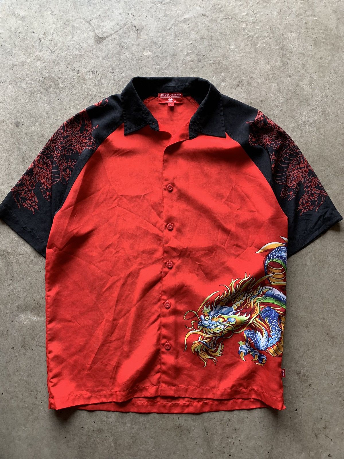 Vintage 90s JNCO Dragon Button Up | Grailed