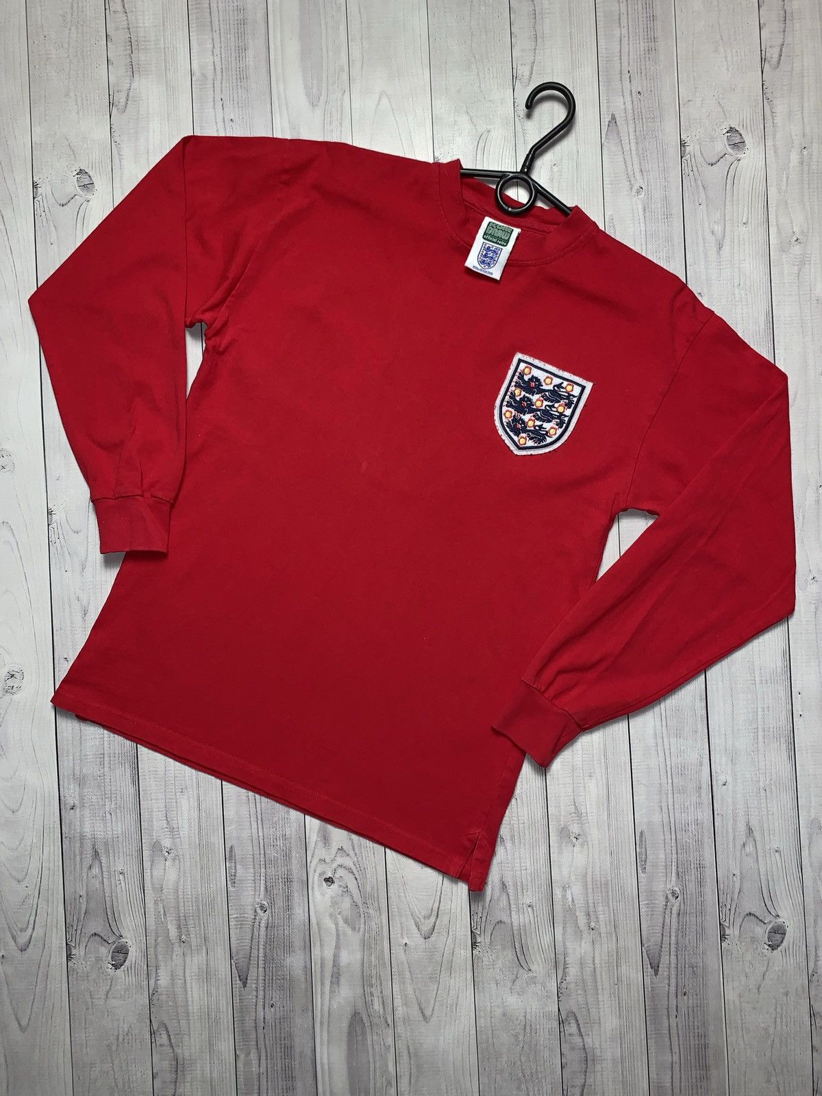 Soccer Jersey × Vintage Vintage England soccer jersey long sleeve Score ...