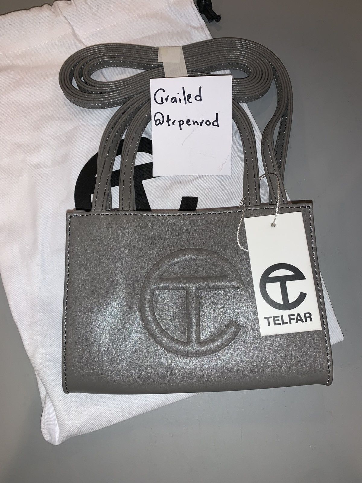Telfar Telfar Grey Small Shopping Bag | Grailed