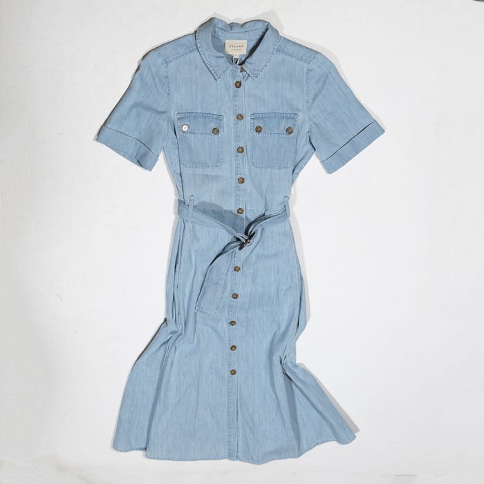 Sezane NEW Sezanne Jeannette Robe Denim Clair Jean Shirtdress 2 | Grailed