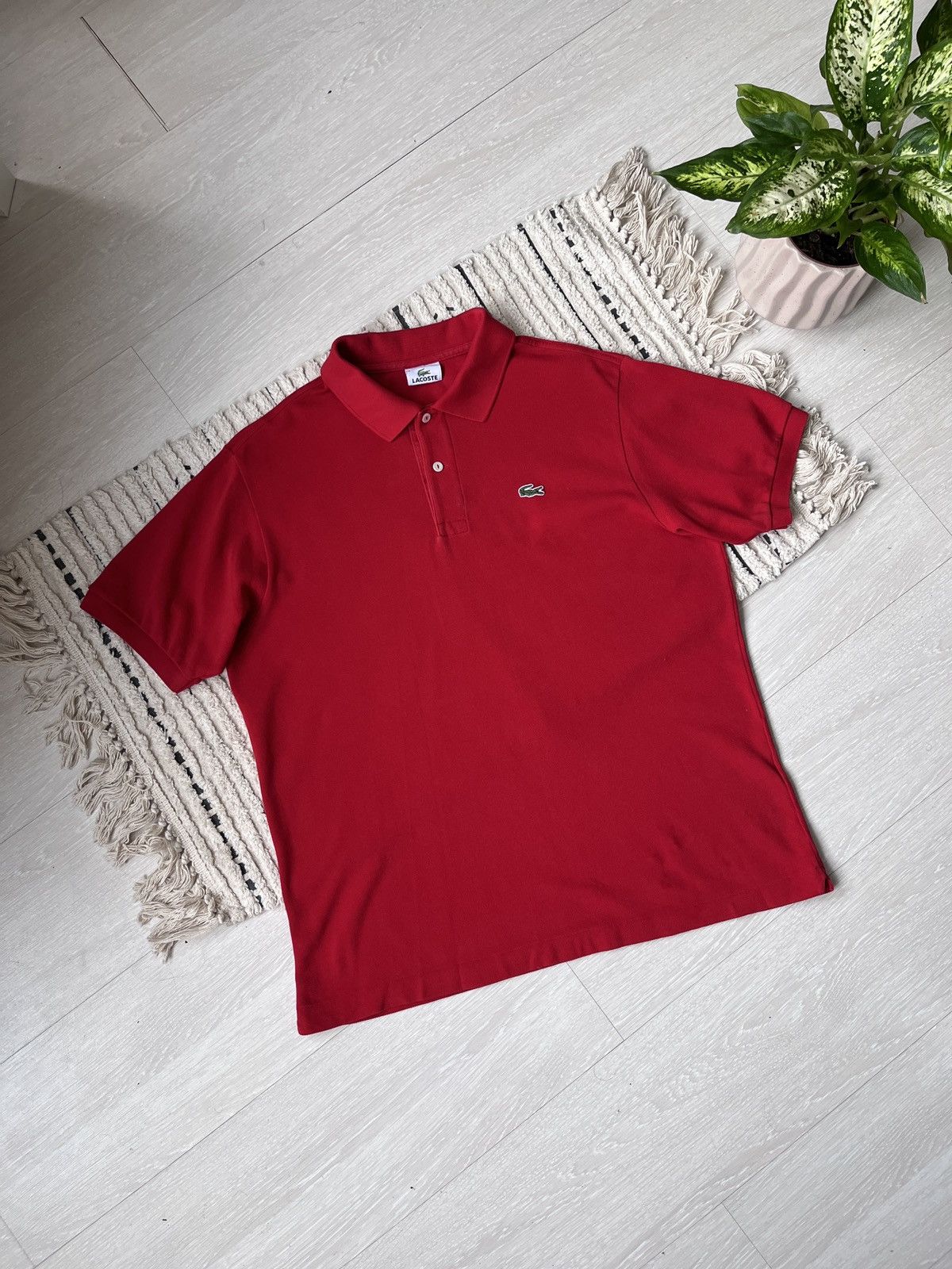 Lacoste × Streetwear × Vintage Lacoste Red Polo Shirt | Grailed
