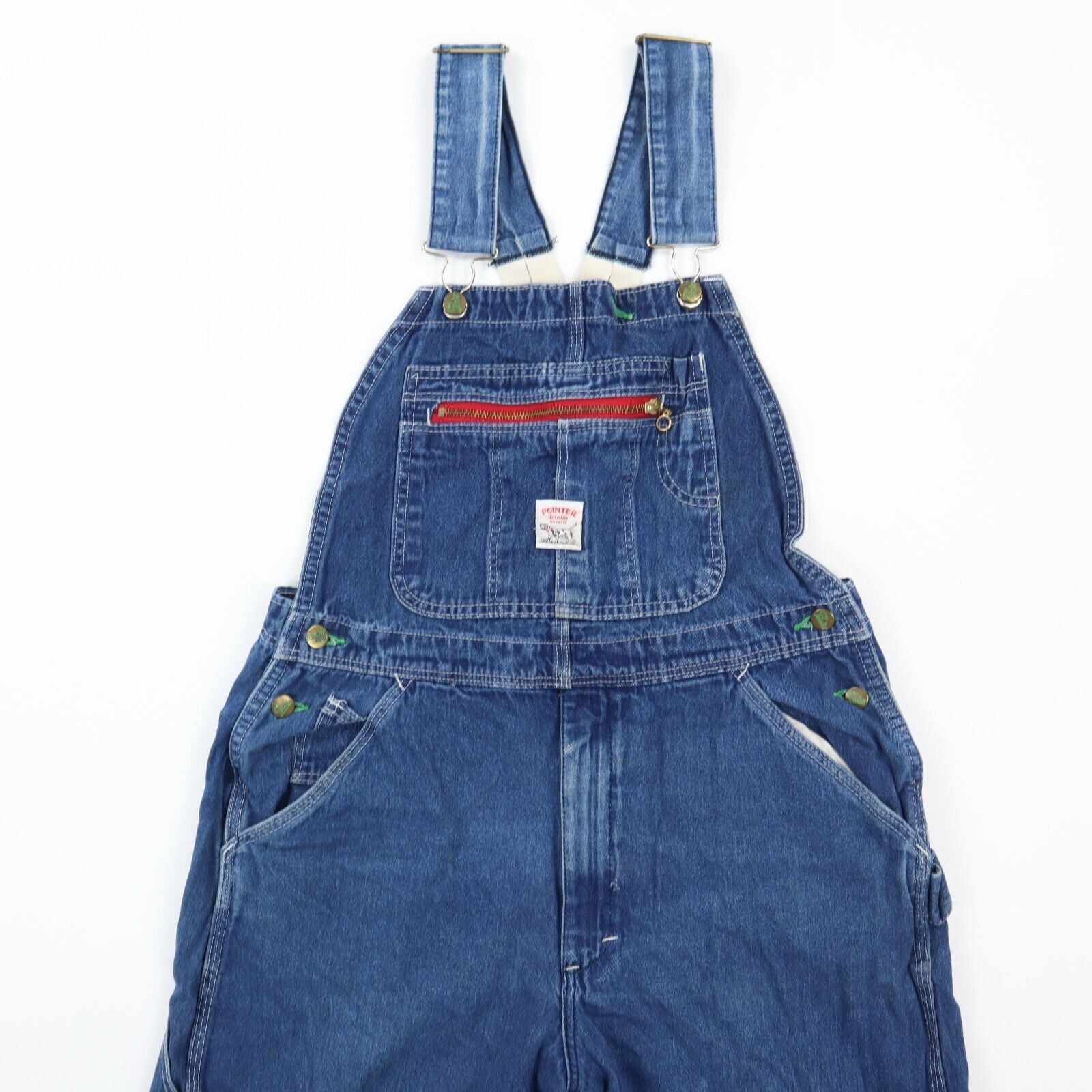 J Brand Vintage Pointer Brand Low Back Bib Overalls Blue Denim USA Made Workwear 34 x 29 | Grailed