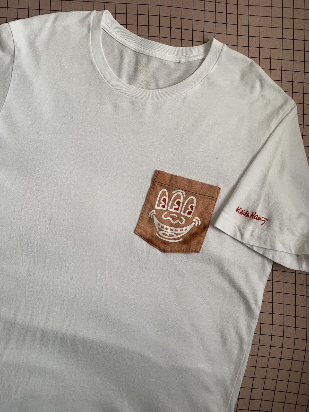 Art Keith Haring Three Eyed Smiley Face Pocket Pop Art Tee | Grailed