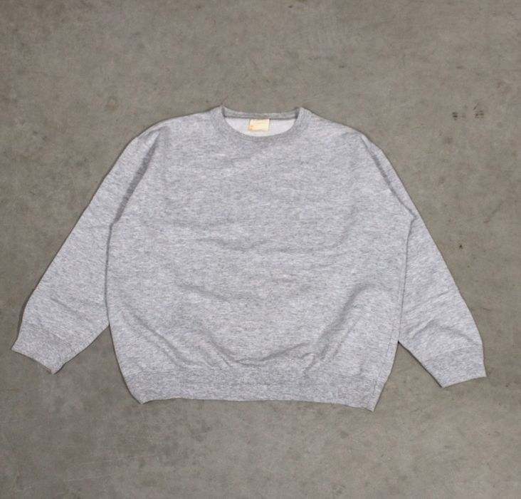 Vintage Vintage 1990s Blank Heather Grey Crewneck Sweater | Grailed