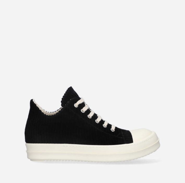 Rick Owens RICK OWENS RAMONES LOW DRKSHDW WOVEN CORD BLACK / MILK | Grailed
