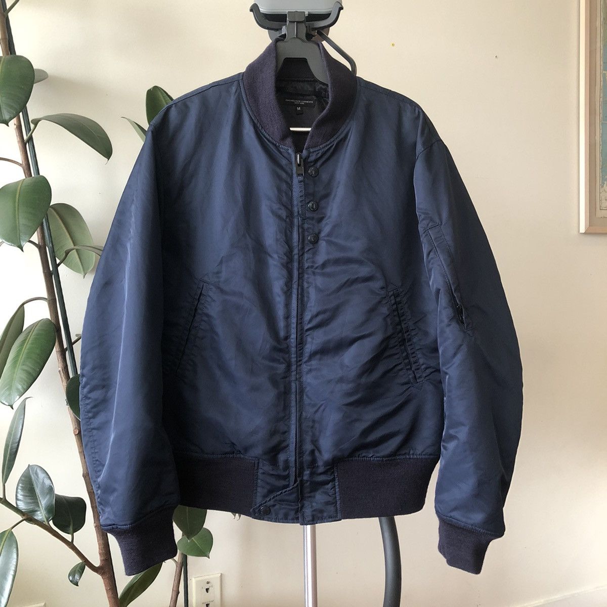 Engineered Garments Aviator Jacket Flight Satin Nylon | Grailed