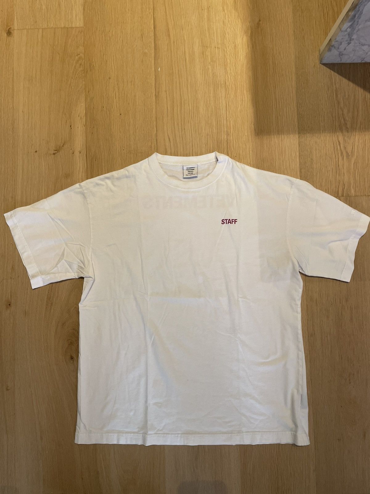 Vetements Vetements Staff Tee Large White | Grailed