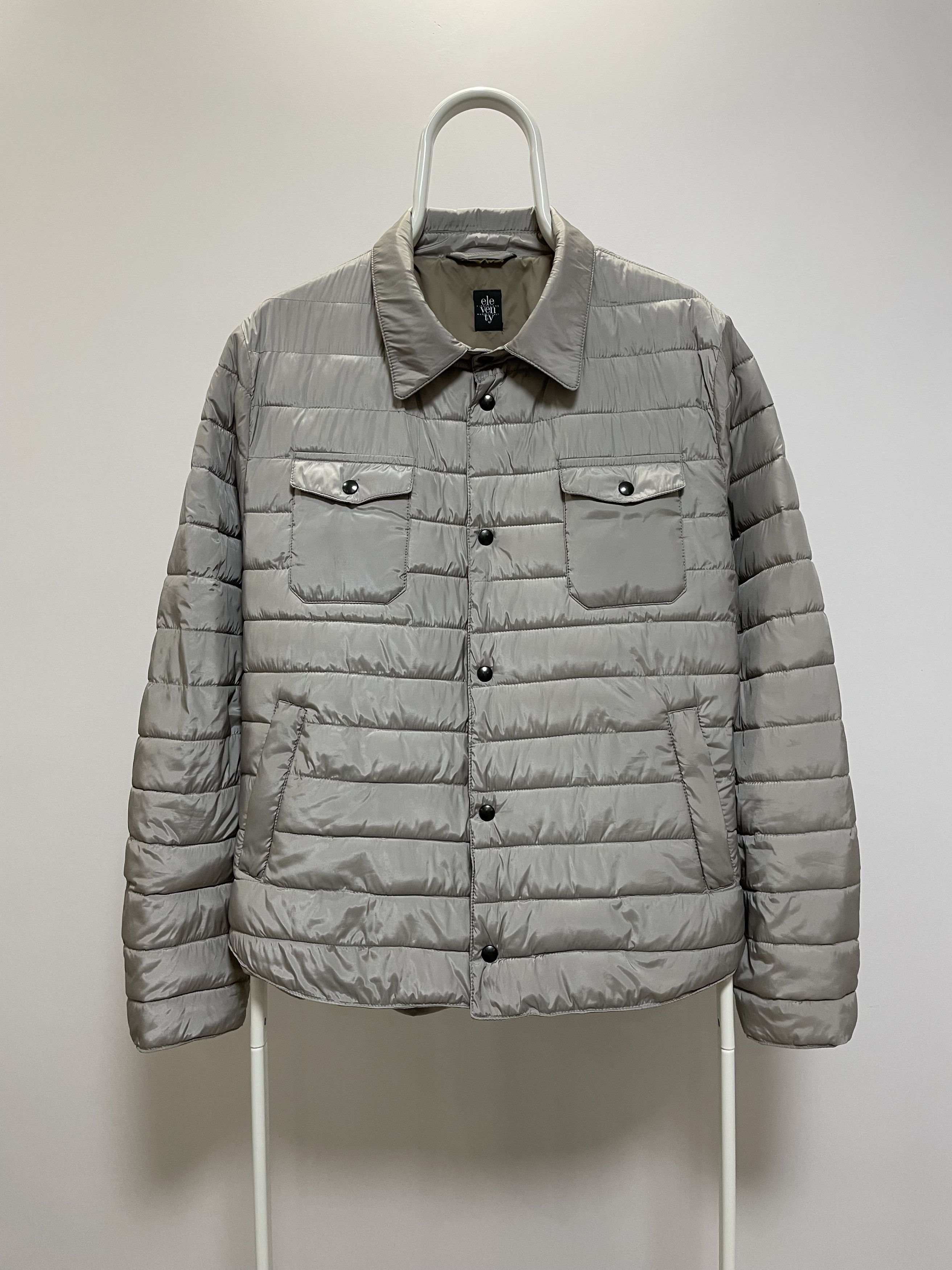 Eleventy ELEVENTY Padded Shirt Button Jacket Insulated Overshirt | Grailed