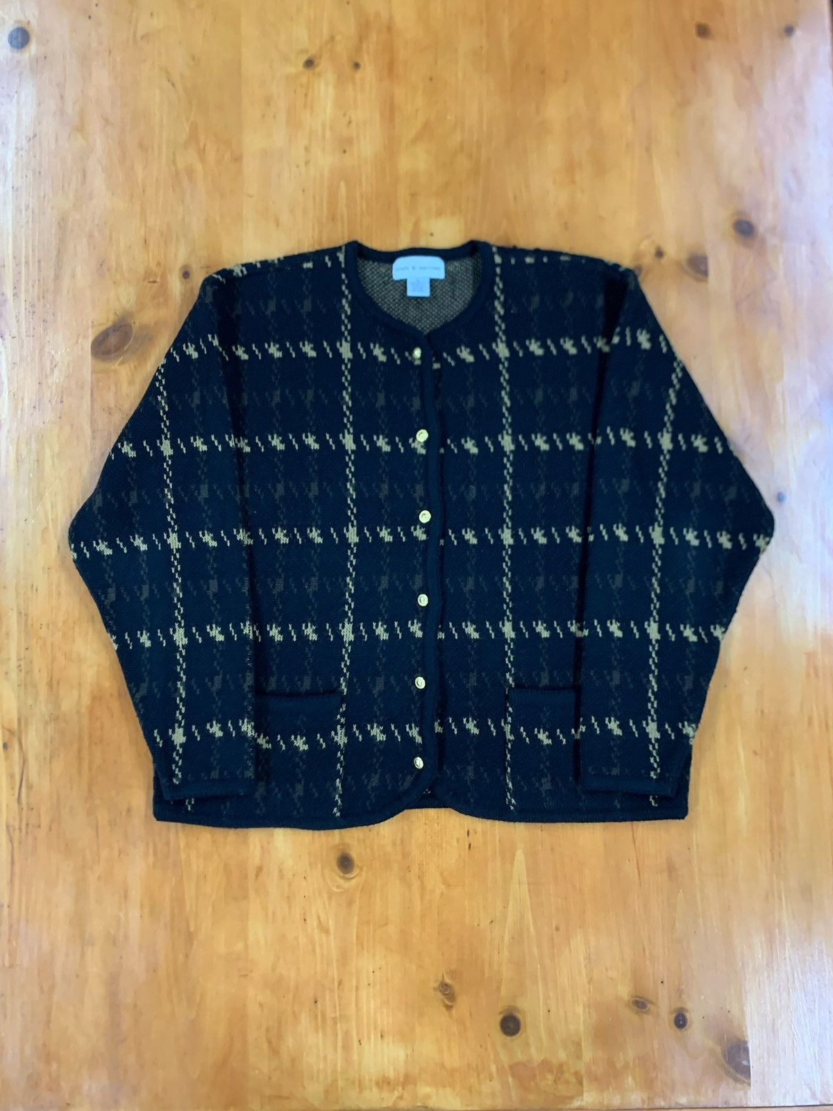 Vintage Vintage Current Check Knit Sweater | Grailed