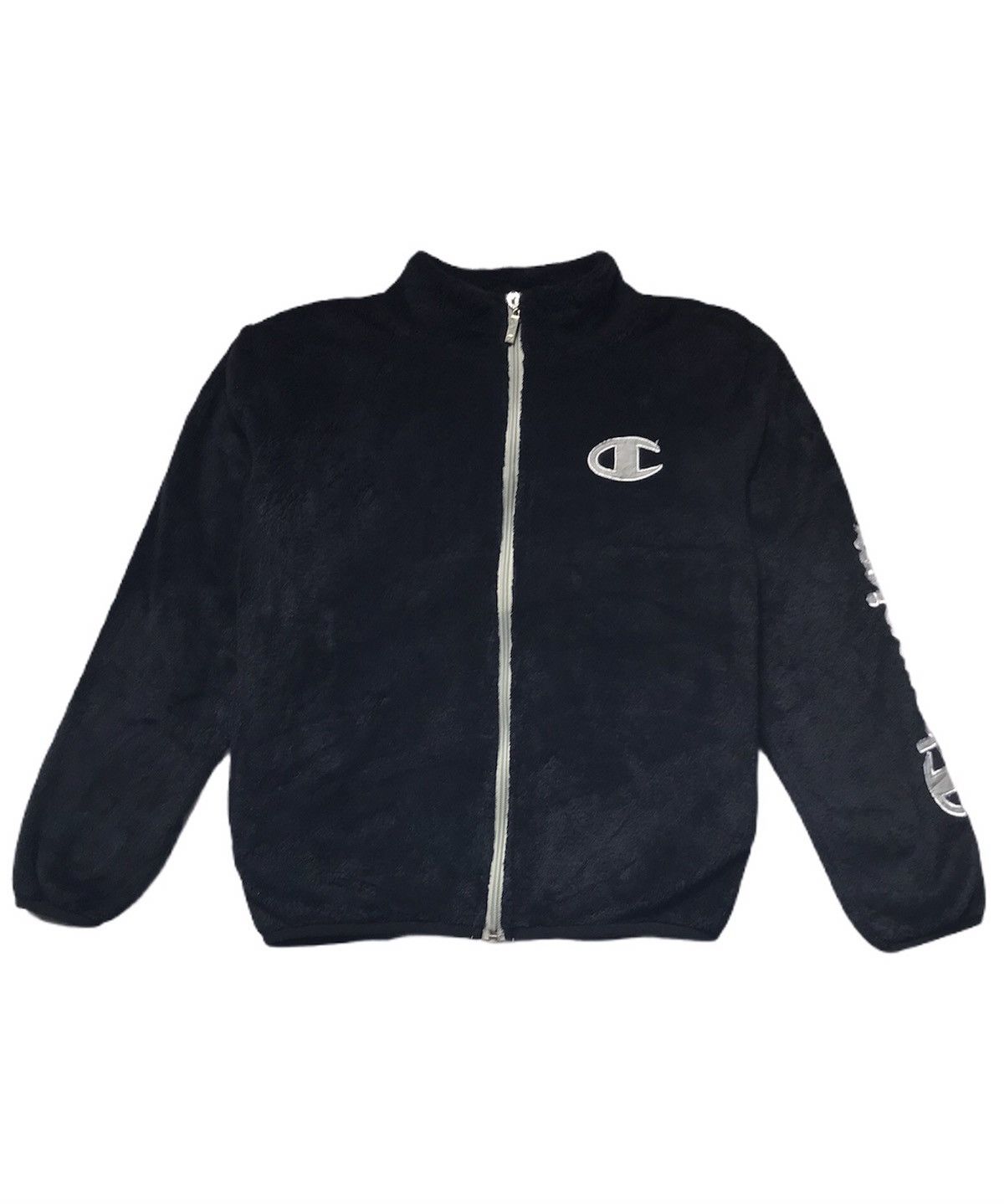 Champion × Streetwear Champion Fleece Jacket Embroidery Big Logo | Grailed