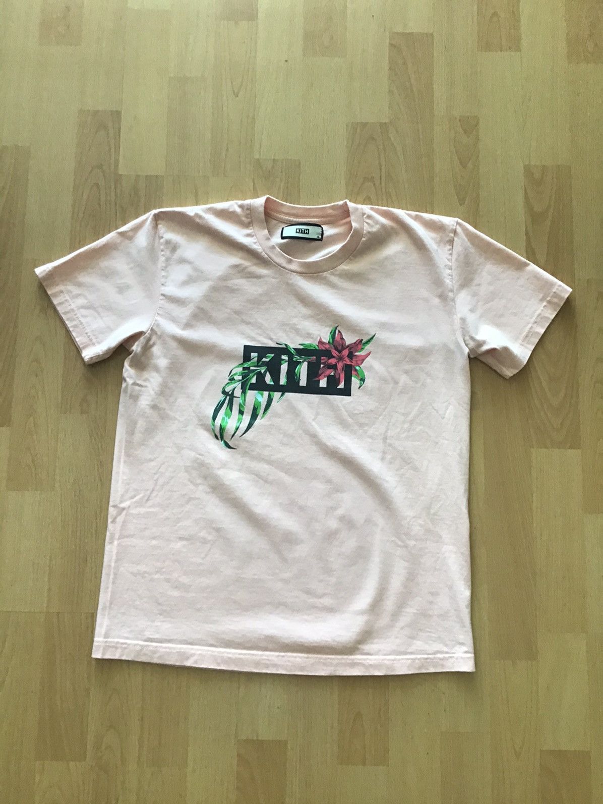 Kith Kith Floral Box Logo Pink Tee | Grailed