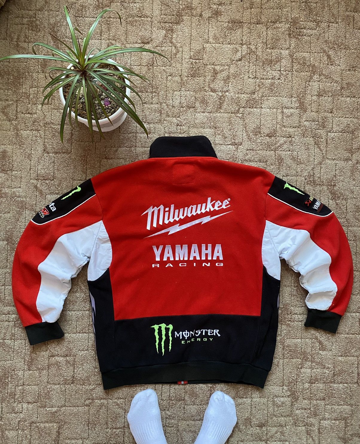 Japanese Brand × Racing × Yamaha Vintage Yamaha Racing Fleece Jacket ...