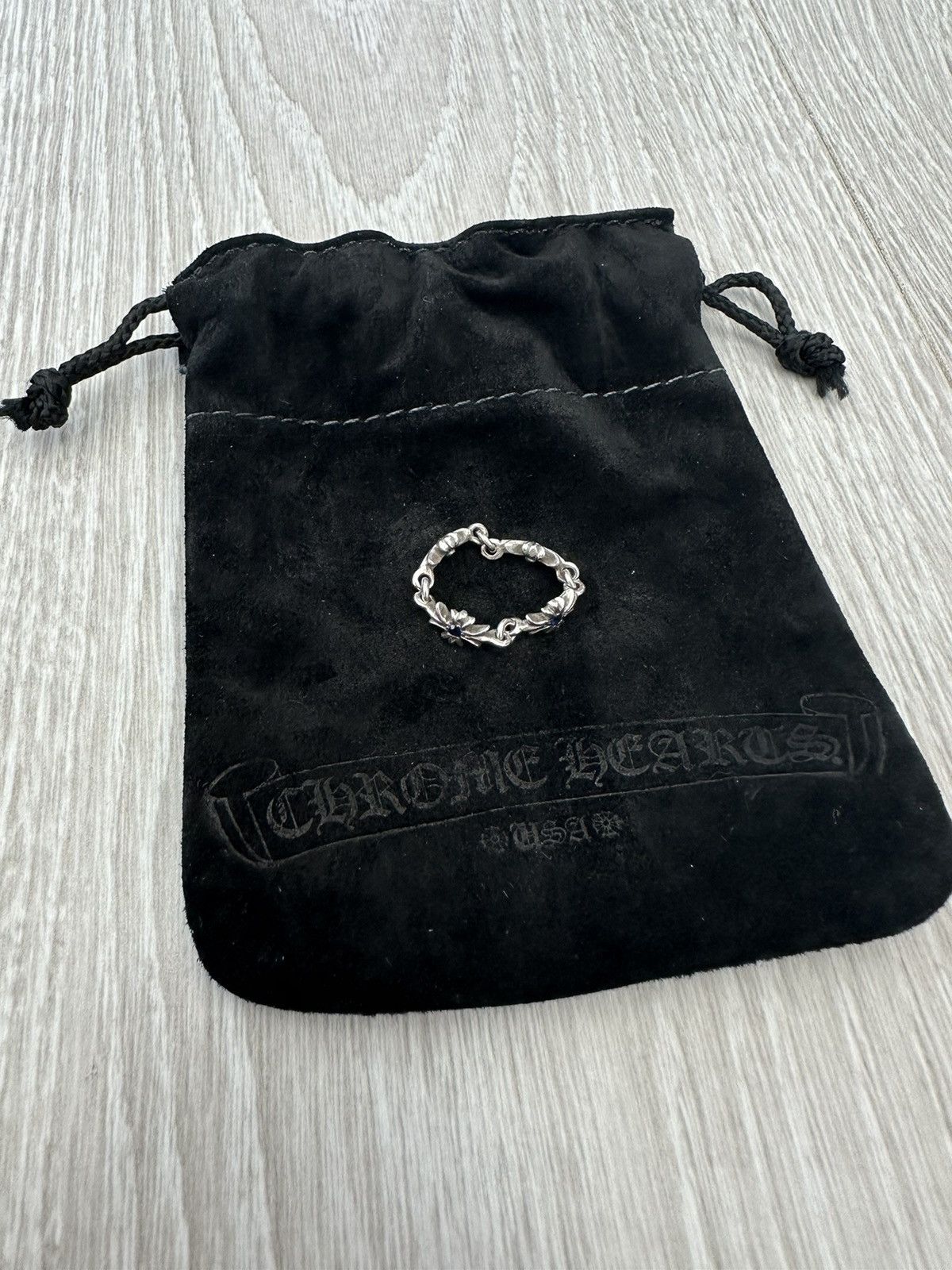 Chrome Hearts Chrome Hearts Tiny E Sapphire Ring | Grailed