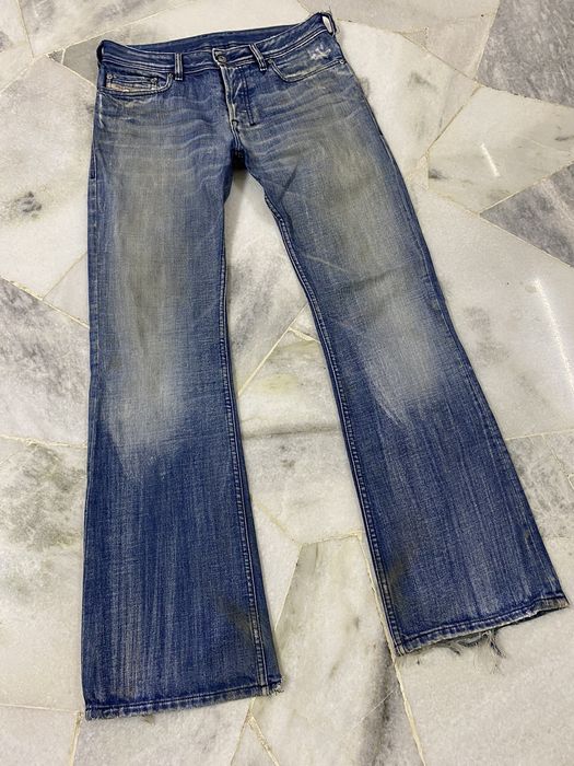 Diesel DIESEL FLARED BOOTCUT COWBOY DISTRESSED DENIM JEANS | Grailed