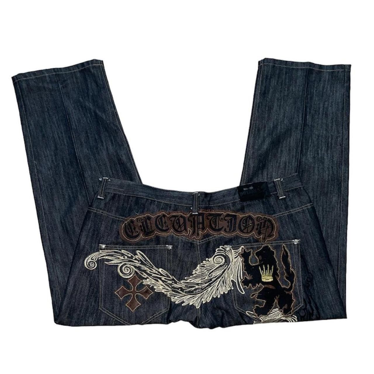 Imperious Delf Imperious Brand Embroidered / Embellished Baggy Jeans ...