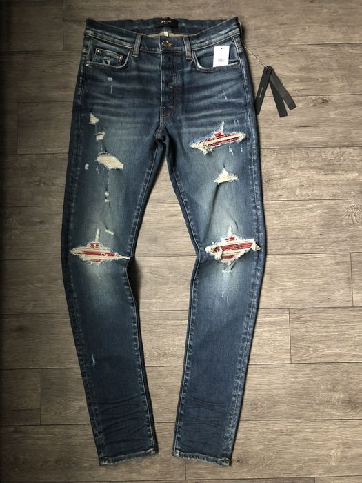 Amiri Mike AMIRI Indigo MX1 Bandana Denim | Grailed