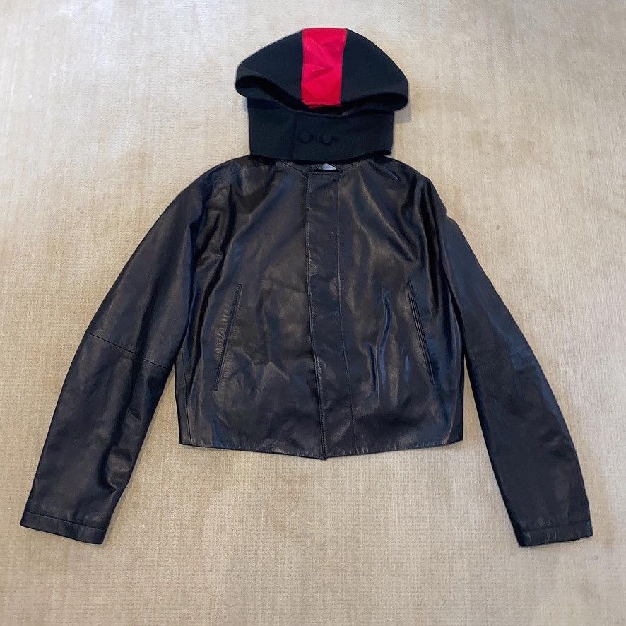 Maximilian Davis FW21 Hooded Leather Jacket | Grailed