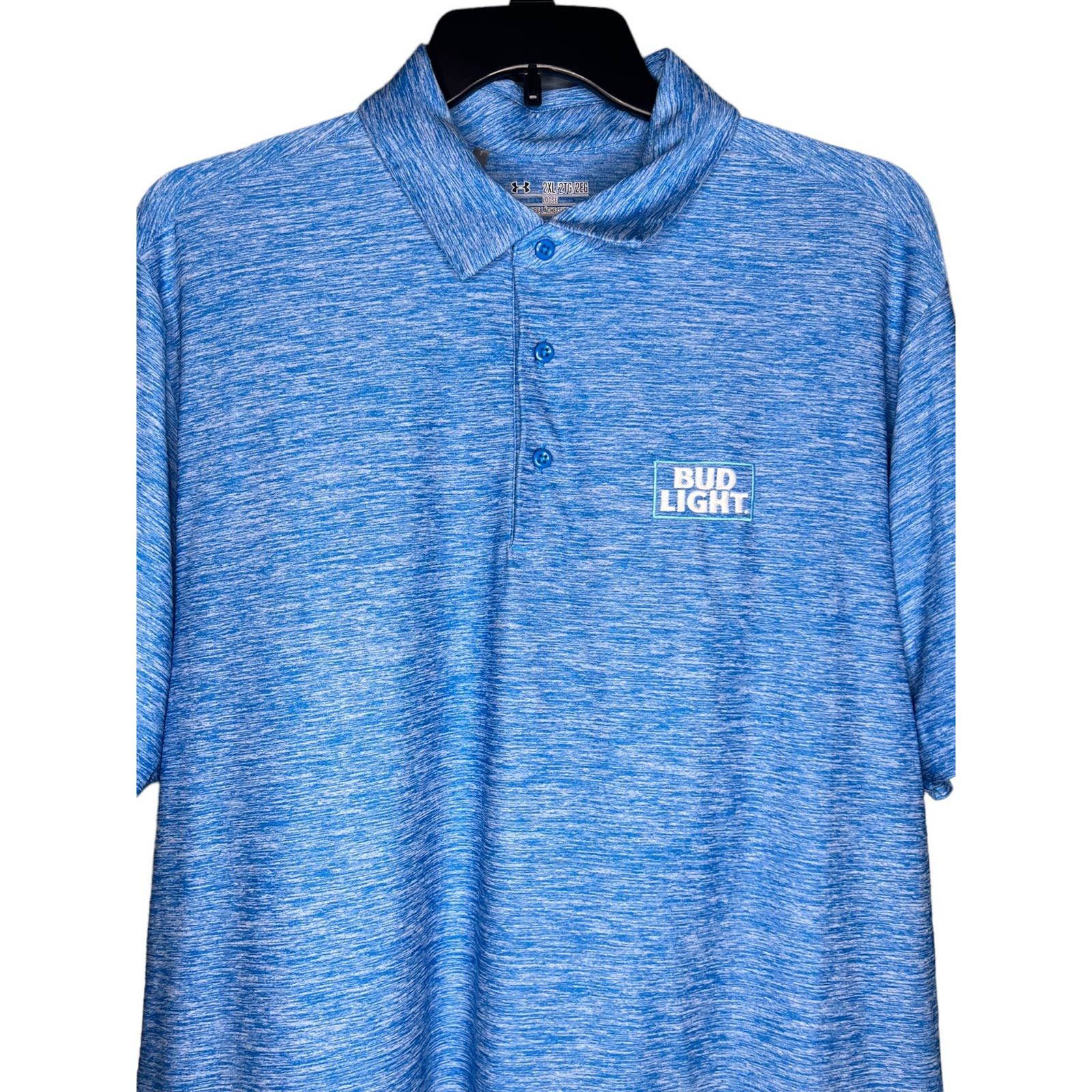 Under Armour Bud Light Under Armour Men's XXL Light Blue Golf Polo ...