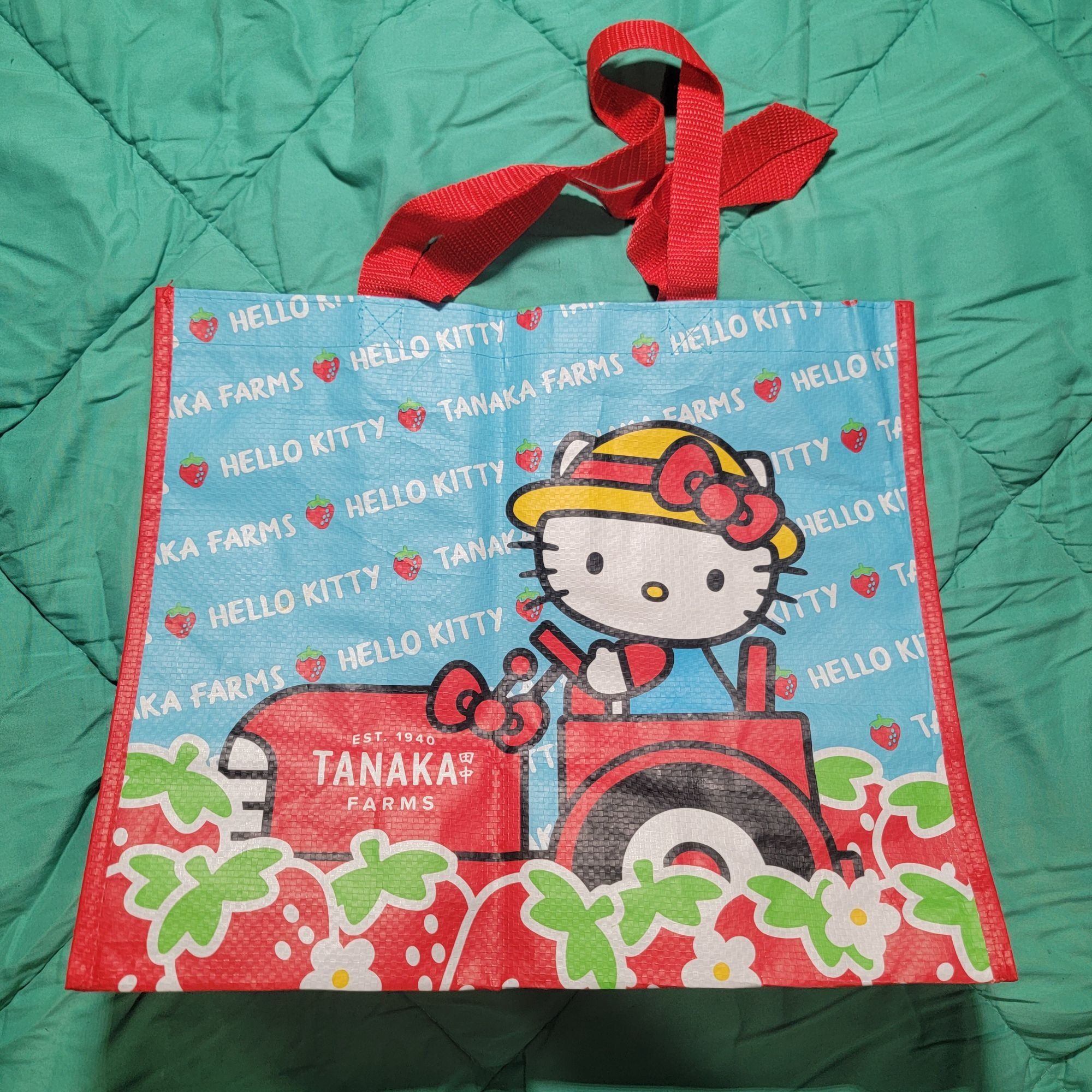 Other Tanaka Farms x Sanrio Hello Kitty Blue Red Reusable Carrying ...
