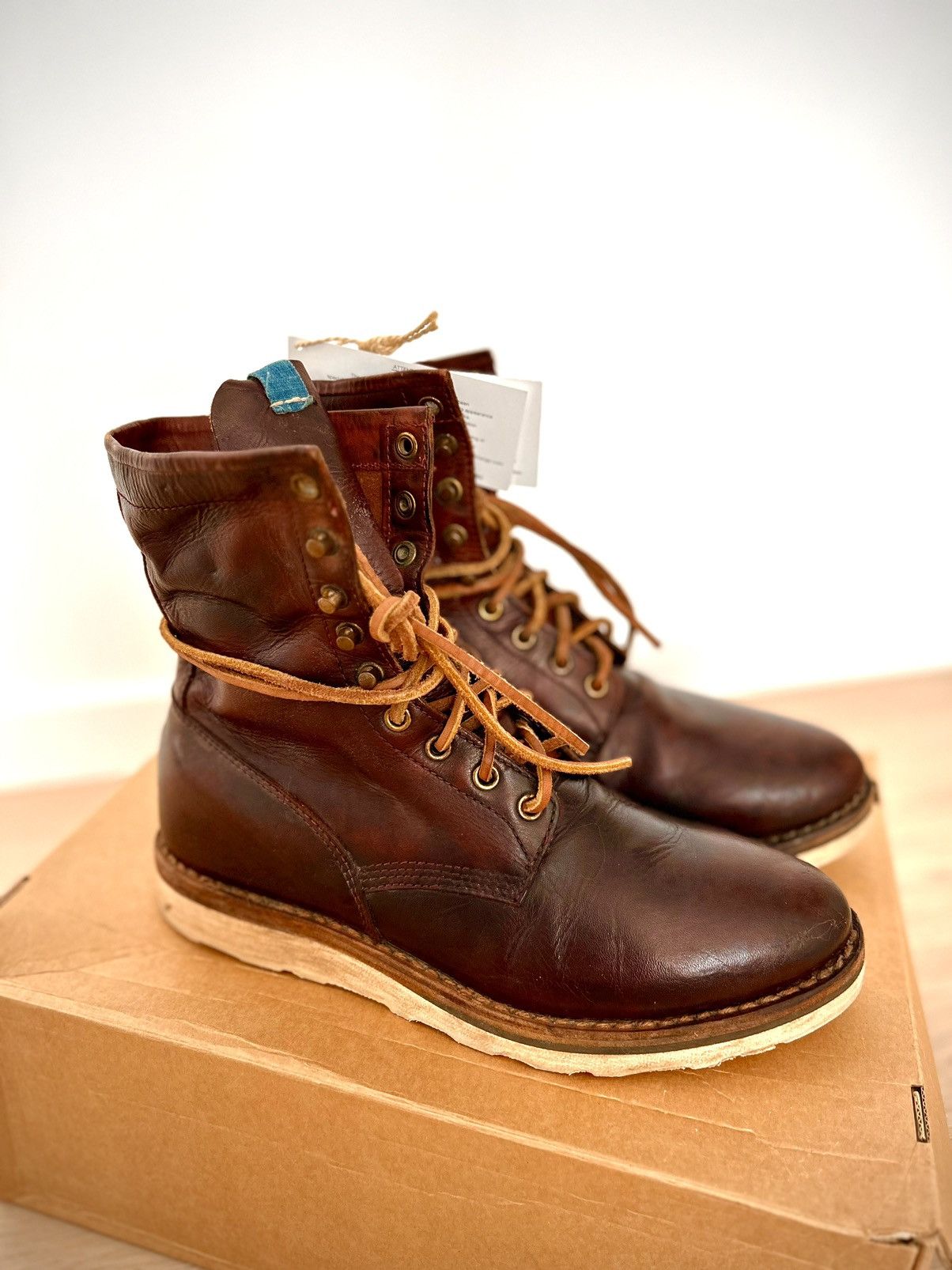 Visvim Visvim ICT Powell Boots Brown Mud Natural Dye | Grailed