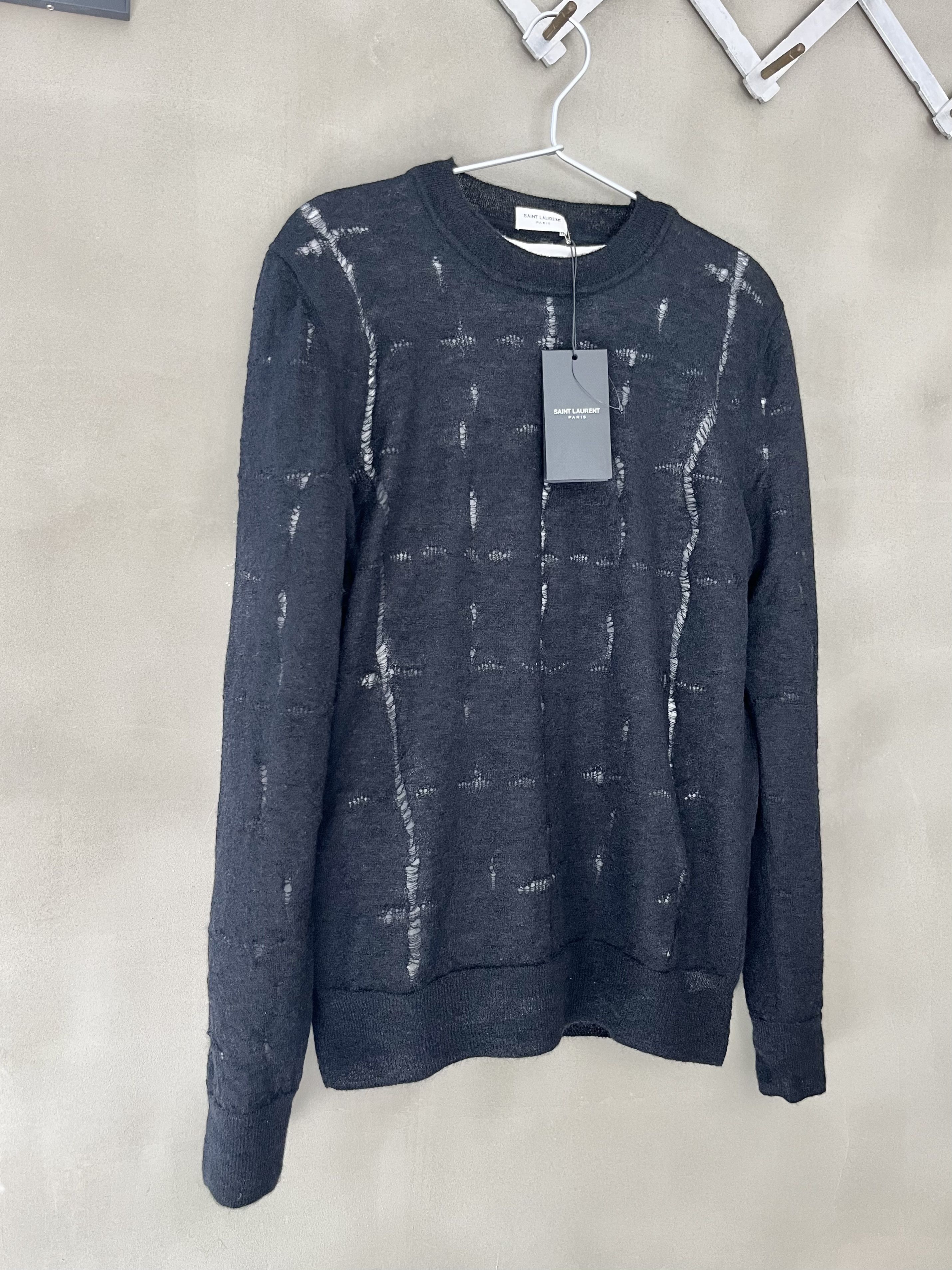 Saint Laurent Paris Saint Laurent Paris Hedi Slimane Distressed Details ...