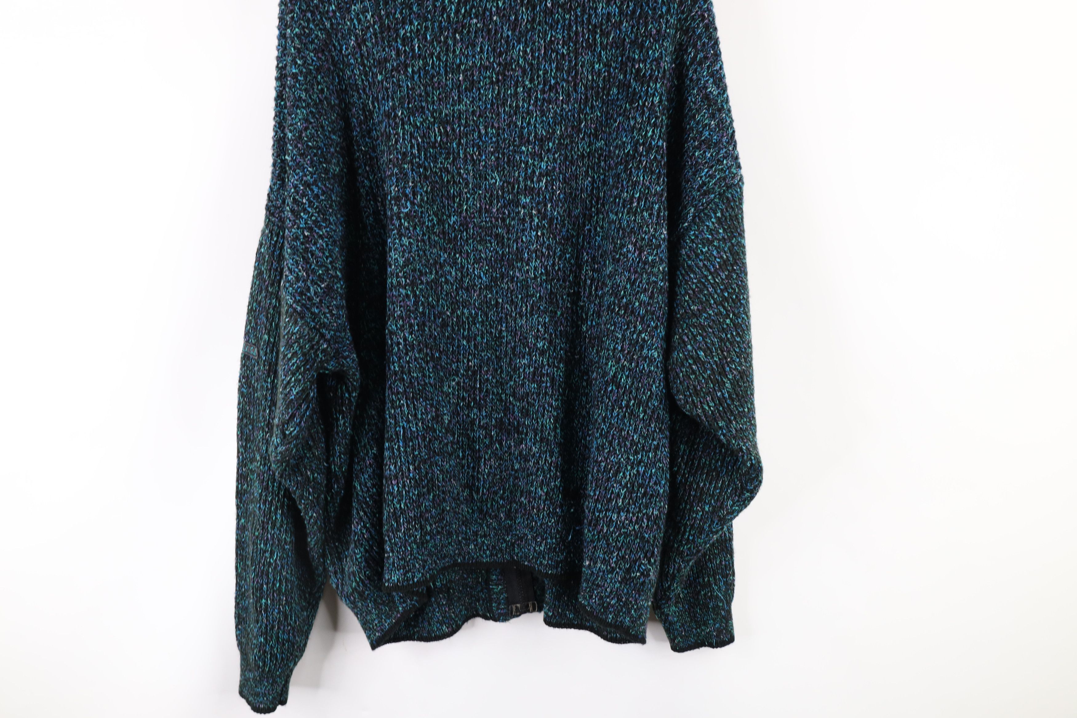 Vintage Vintage 90s Coogi Style Baggy Ribbed Zip Cardigan Sweater | Grailed