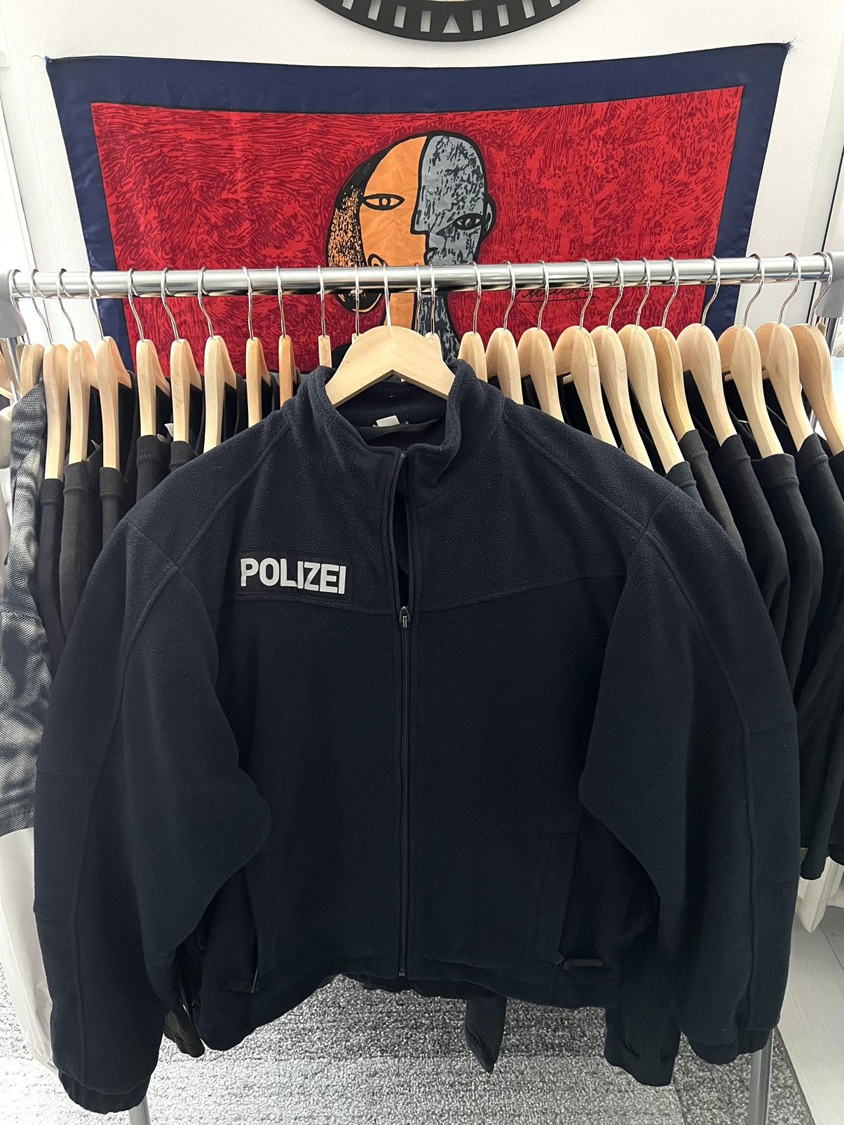 Vintage Original Polizei Polar Fleece Zip Up Jacket German Police XL ...
