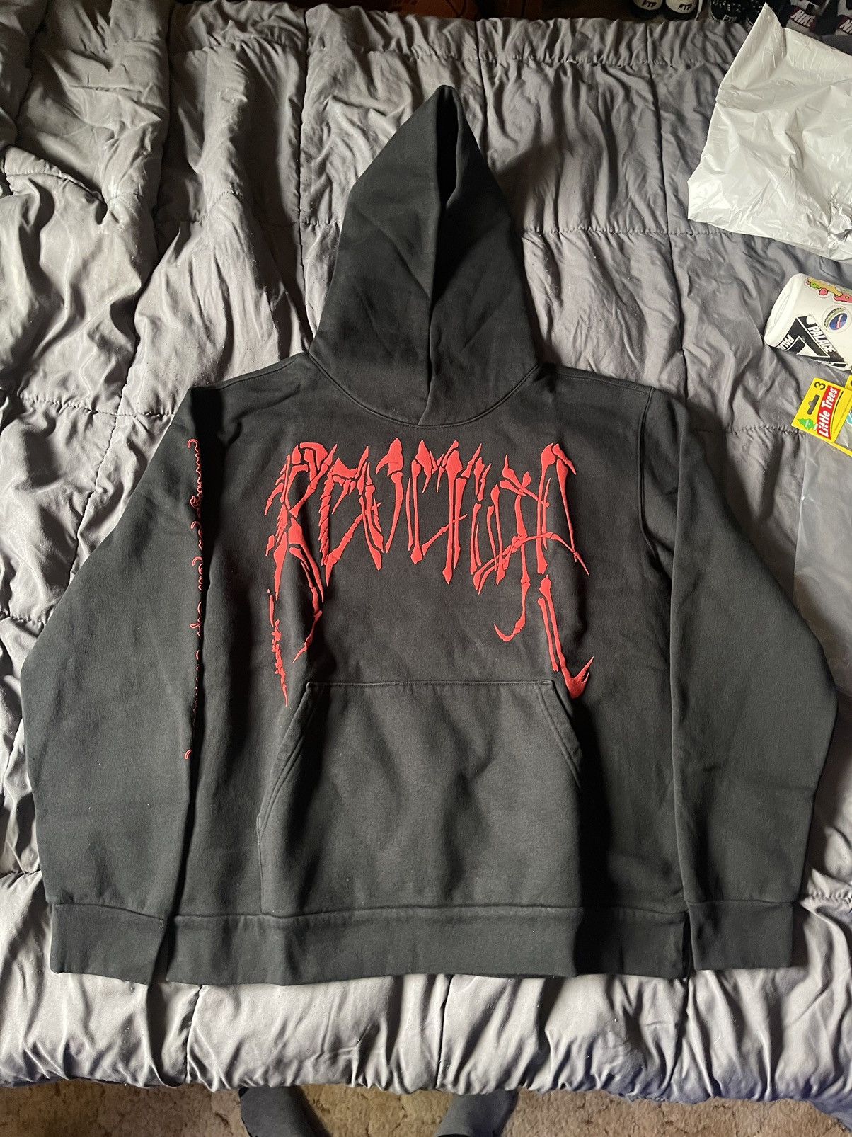 Revenge Revenge Red Bones Black Hoodie | Grailed