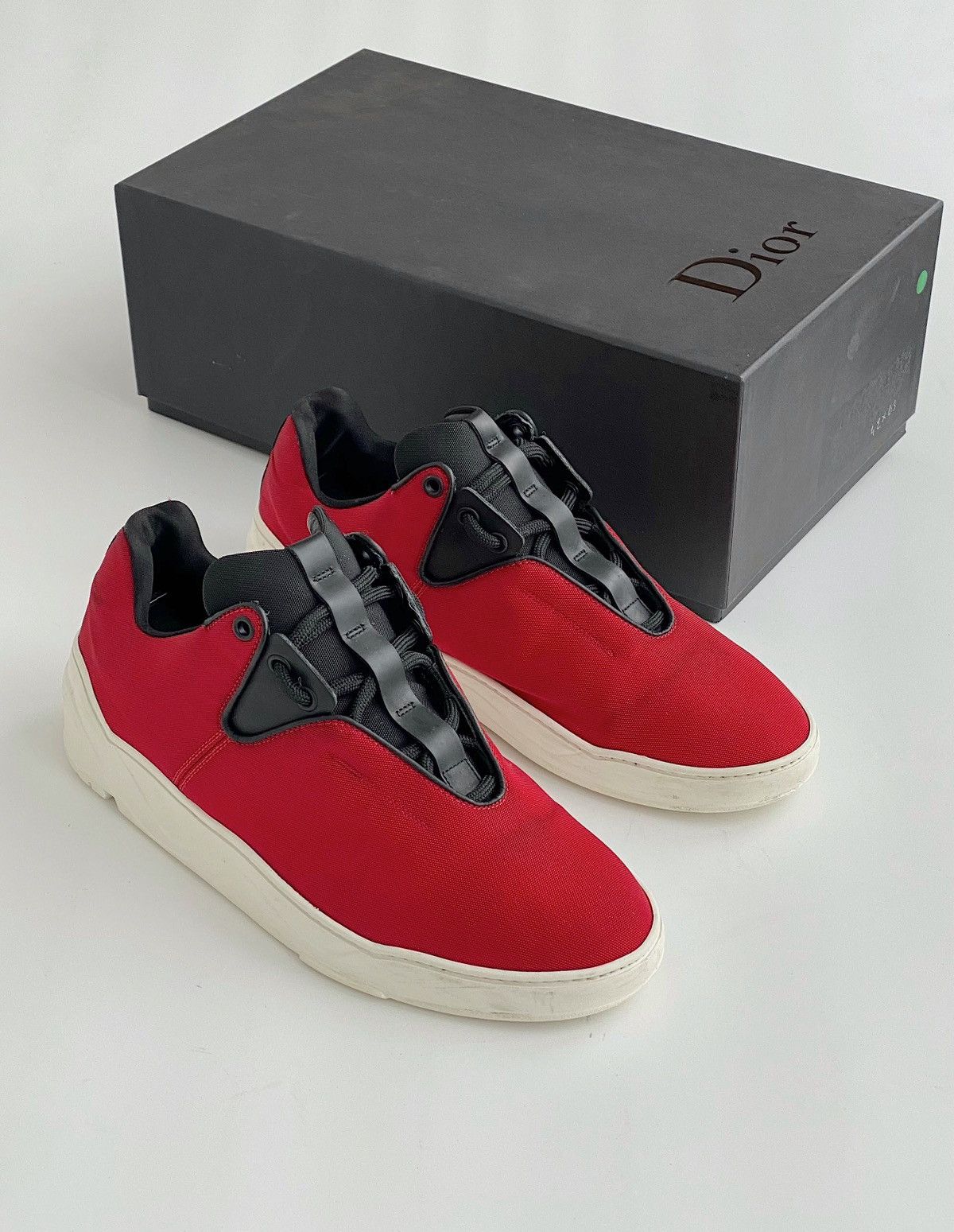 Dior × Streetwear × Vintage DIOR AW16 Red Sneakers | Grailed