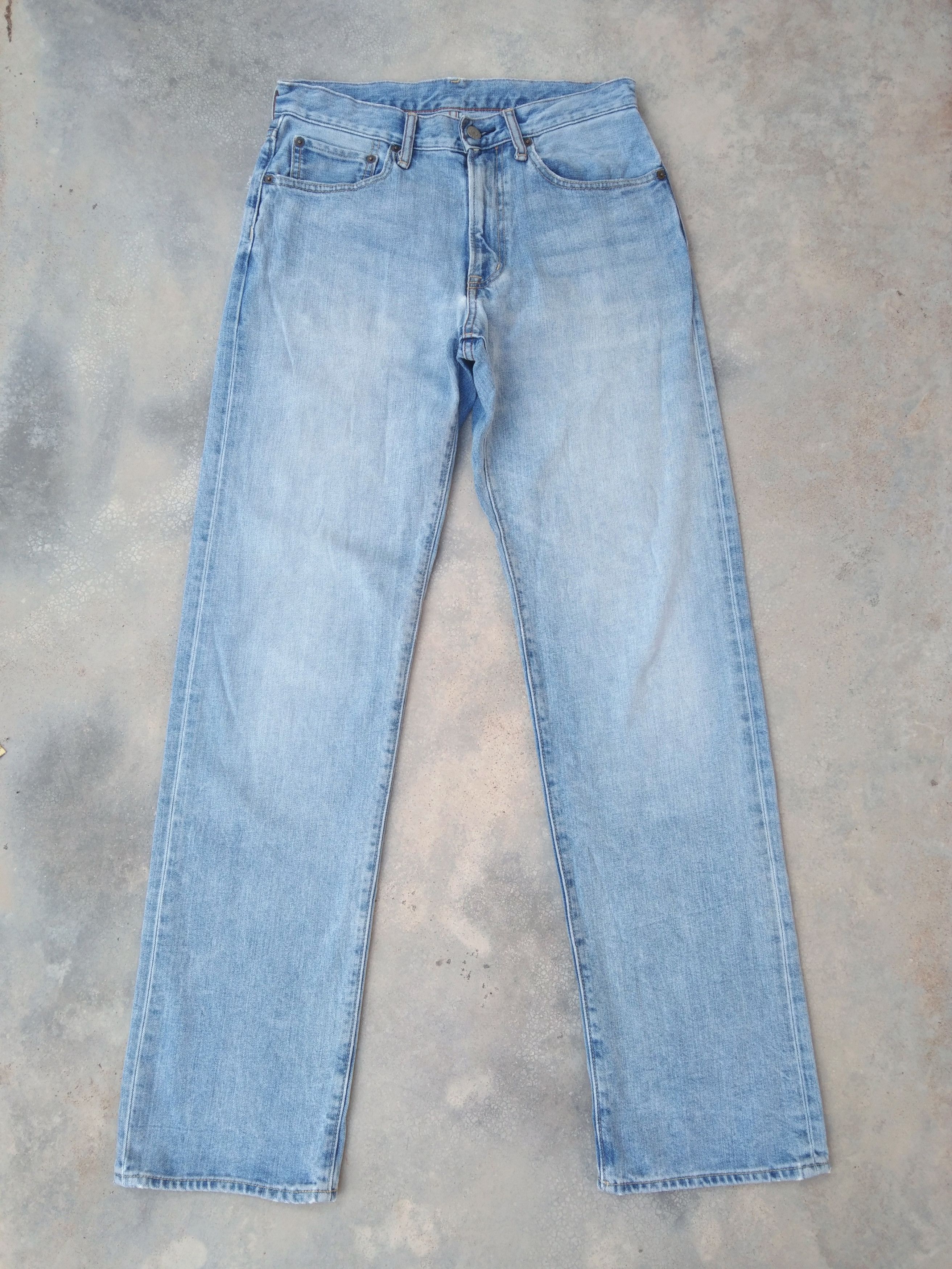 GU × Japanese Brand × Jean Japanese Brand GU Light Wash Straight Leg ...
