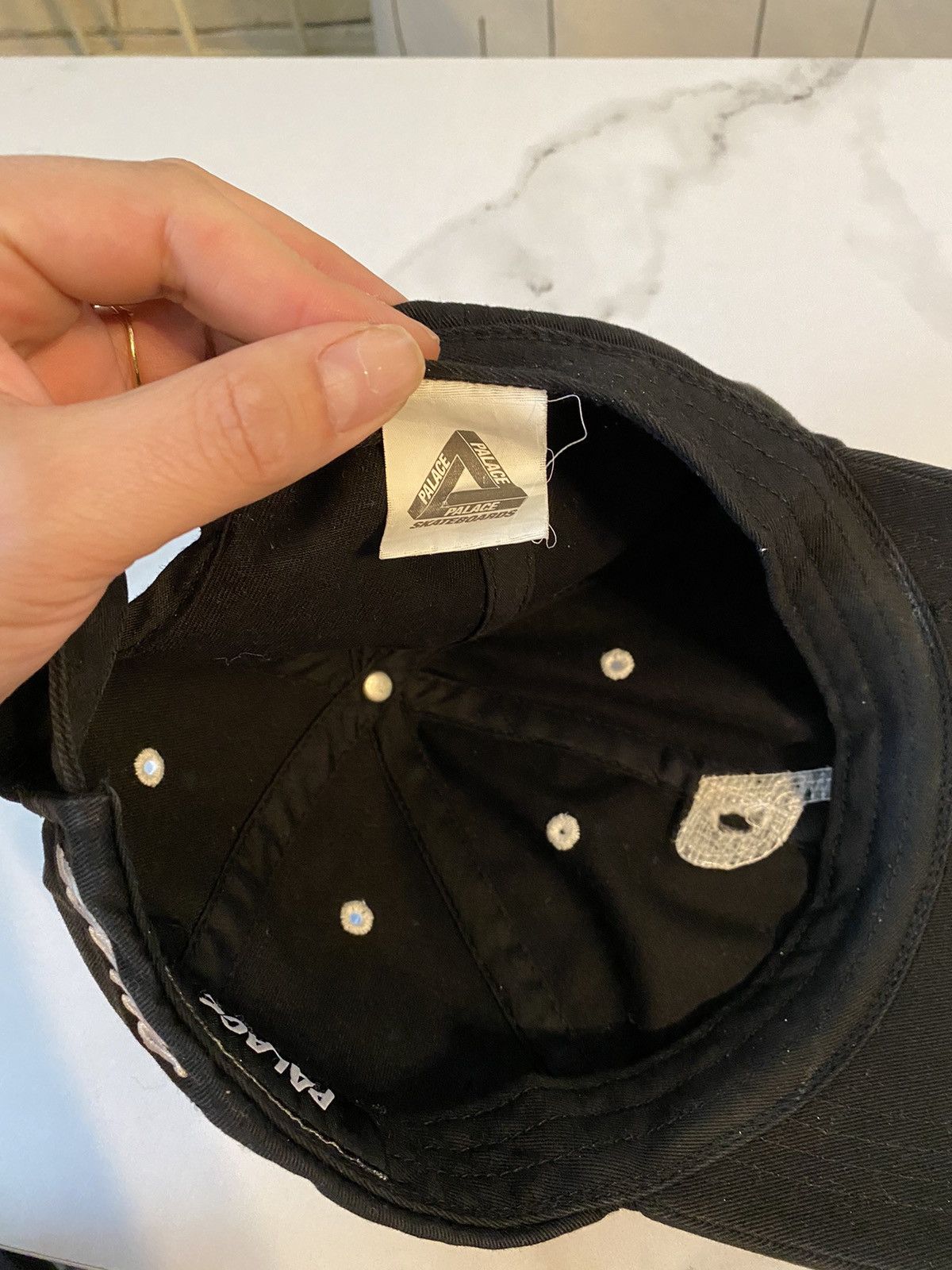 Palace PALACE P 6-PANEL HAT. ADJUSTABLE BACK. BLACK | Grailed