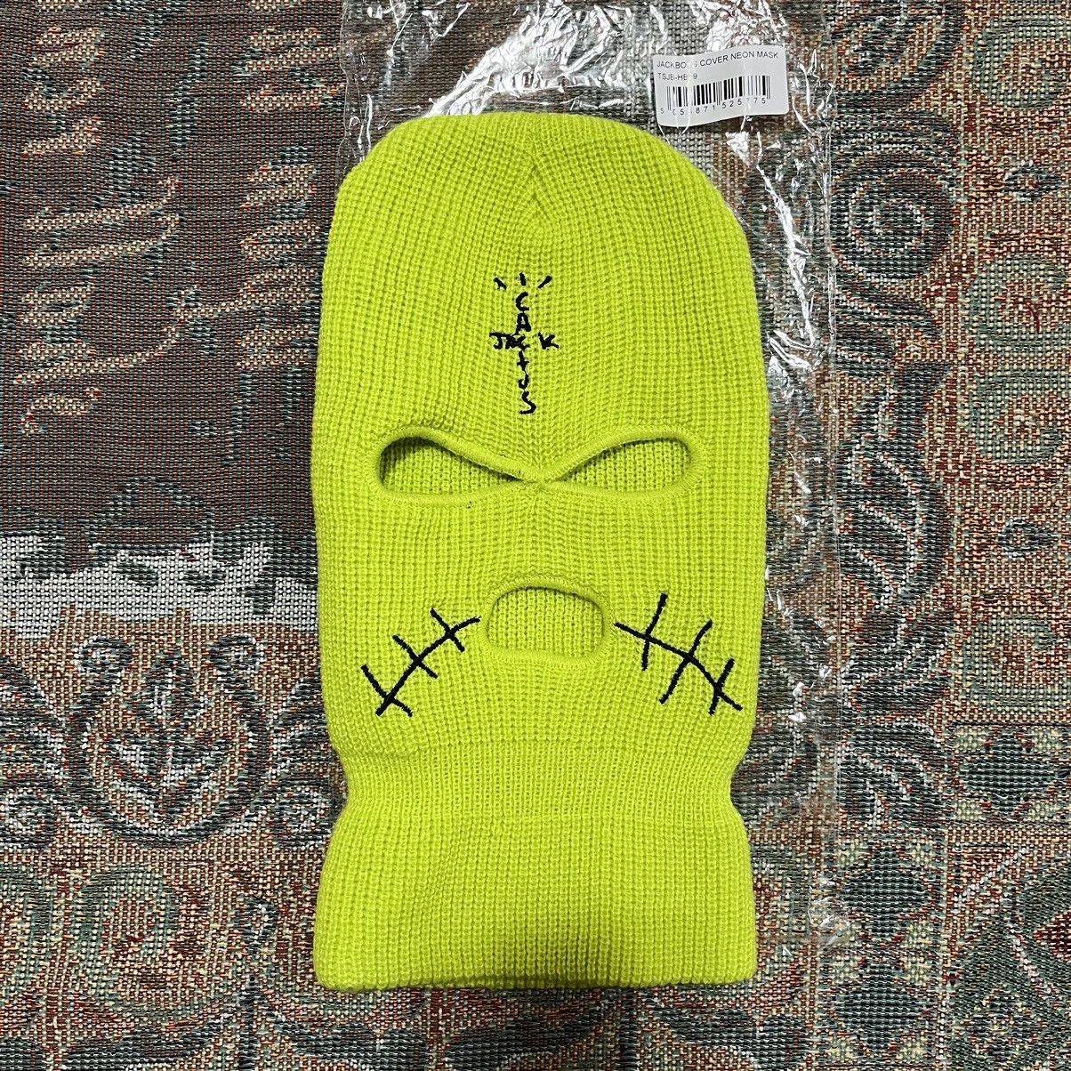 Travis Scott Travis Scott JACKBOYS Album Cover Neon Ski Mask | Grailed