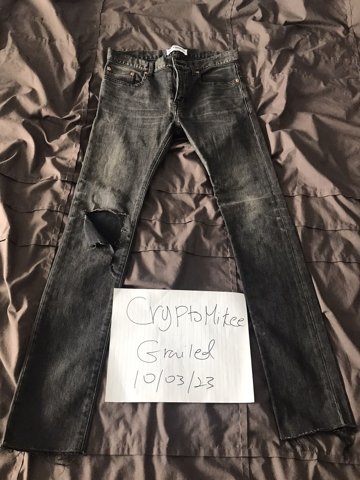 Balenciaga Balenciaga Knee Rip Jeans | Grailed