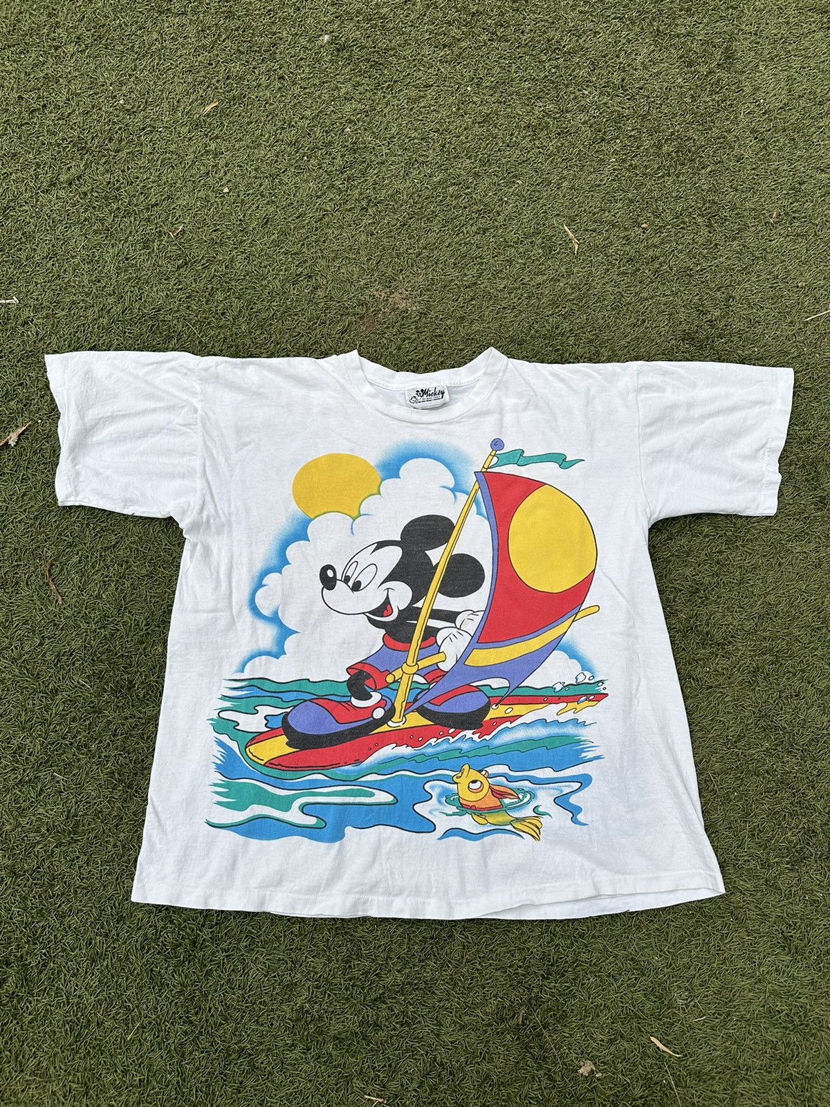 Disney × Mickey Mouse × Vintage Vintage Mickey Mouse Parasailing Shirt ...