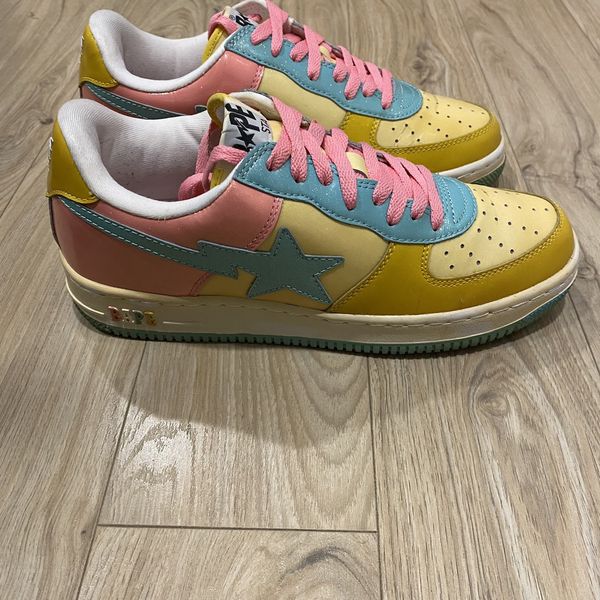 Bape RARE 2009 A BATHING APE COTTON CANDY GLITTER BAPESTA | Grailed