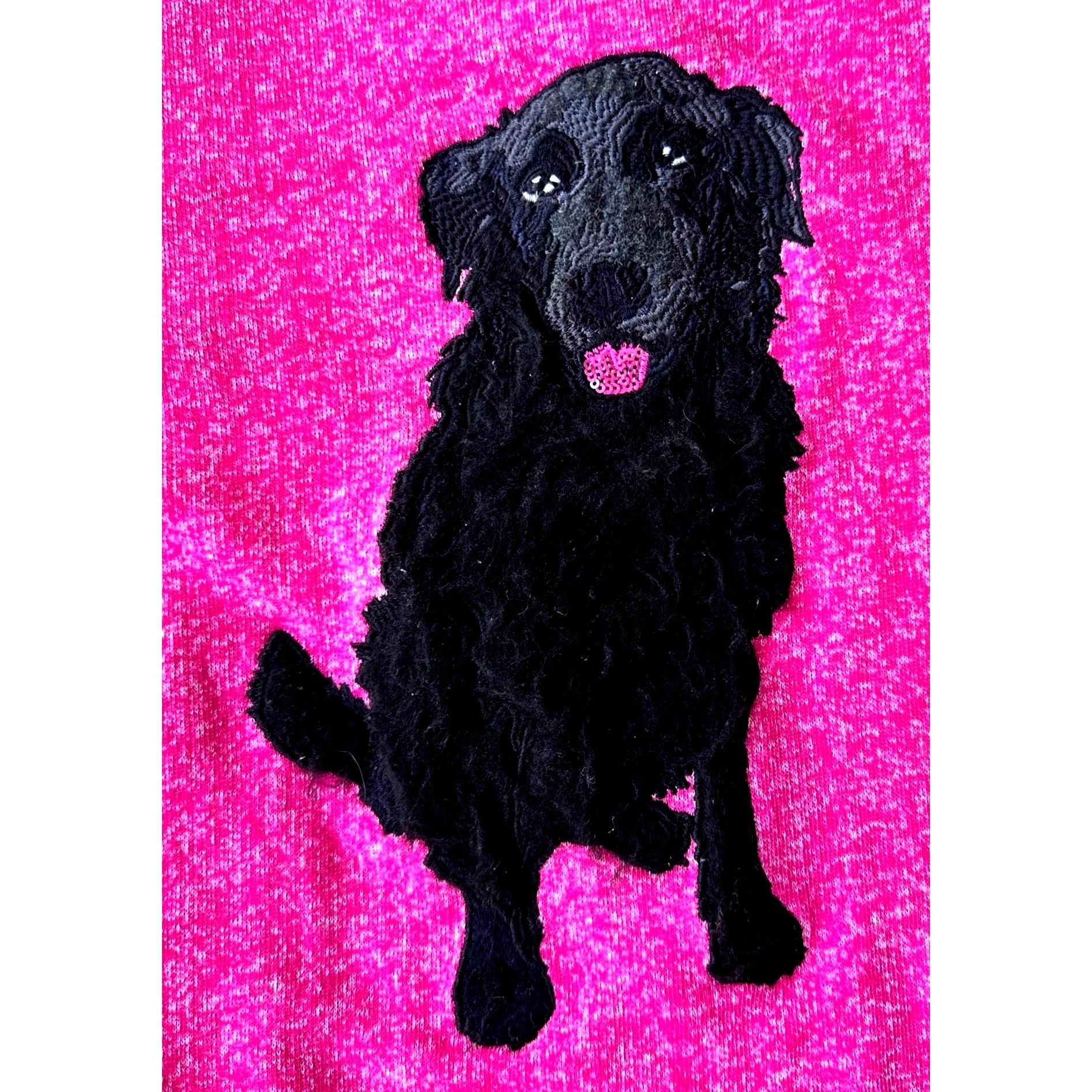 Art × Streetwear I Love Ron Dog Sweatshirt Medium Hot Pink Black Lab ...