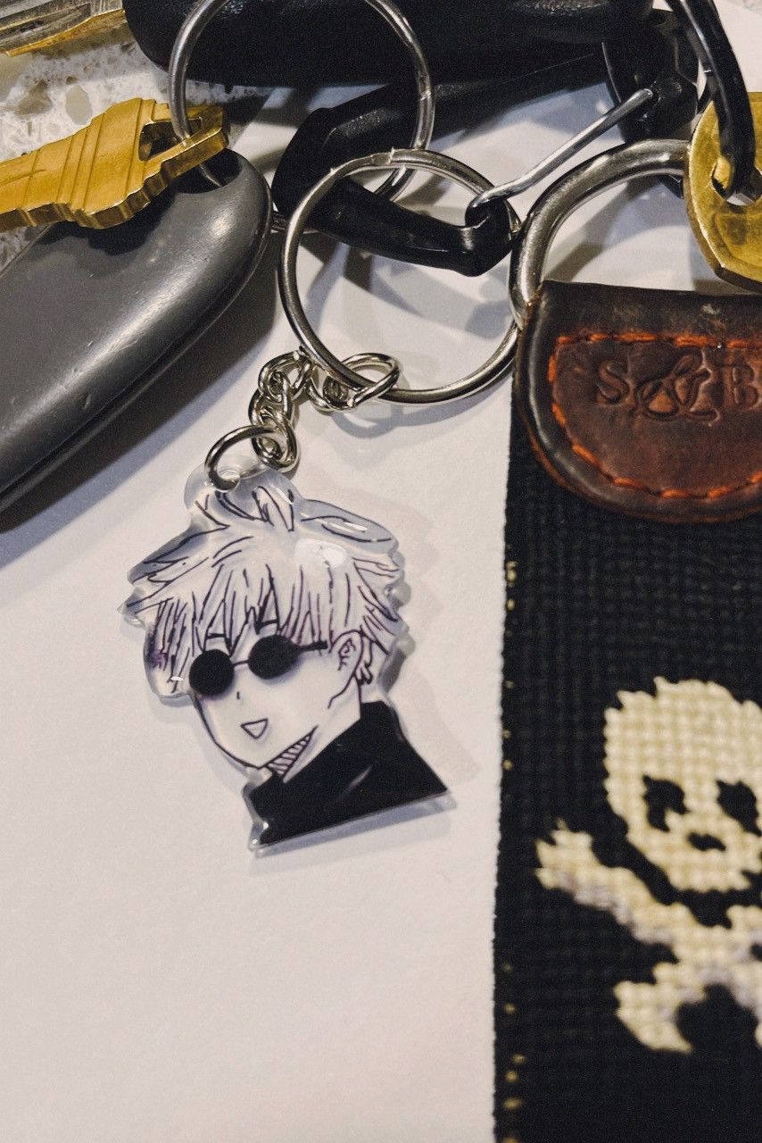 Handmade Satoru Gojo Jujutsu Kaisen Keychain + Charm | Grailed