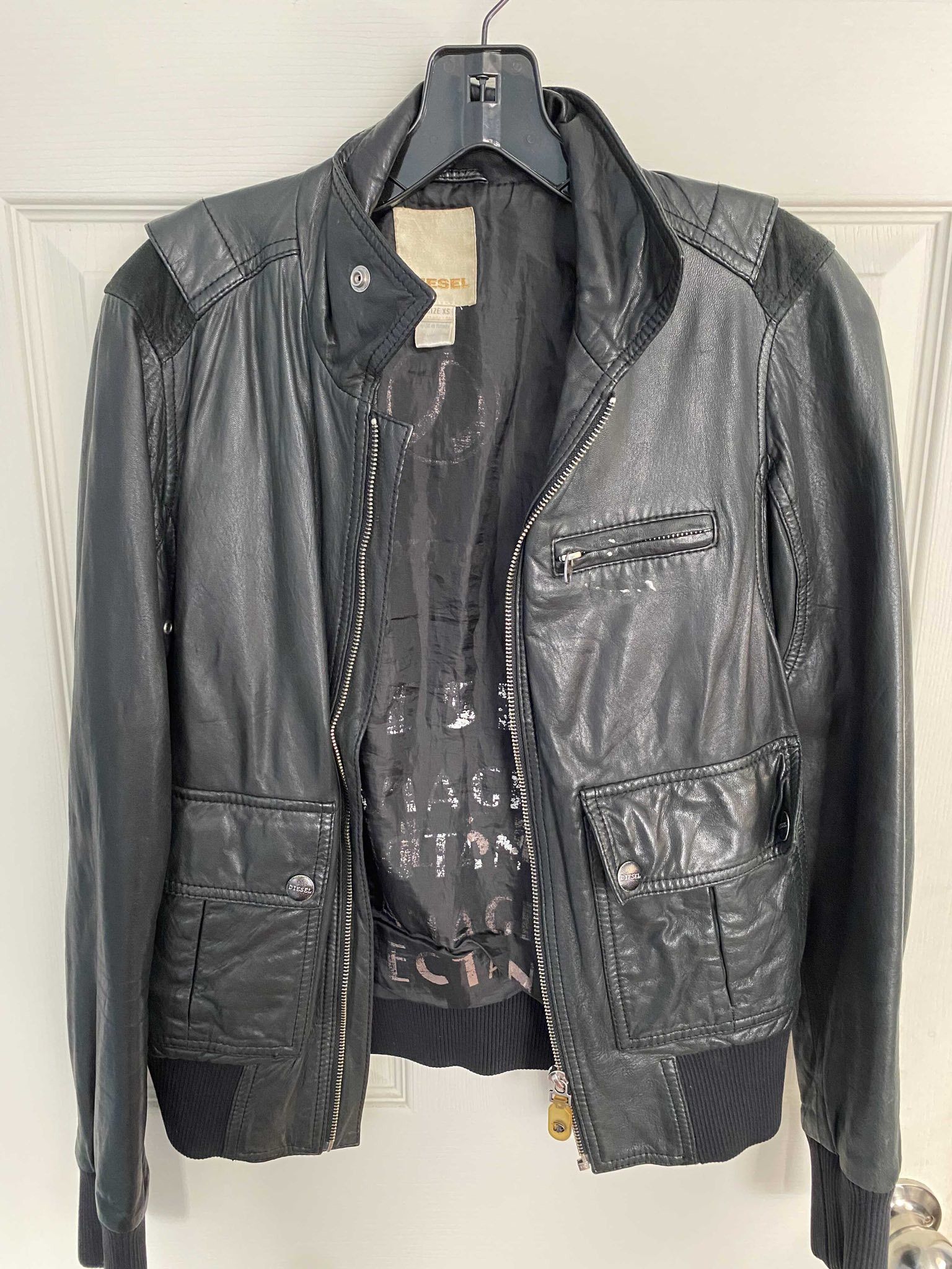 Diesel Vintage Diesel Leather Bomber Jacket | Grailed