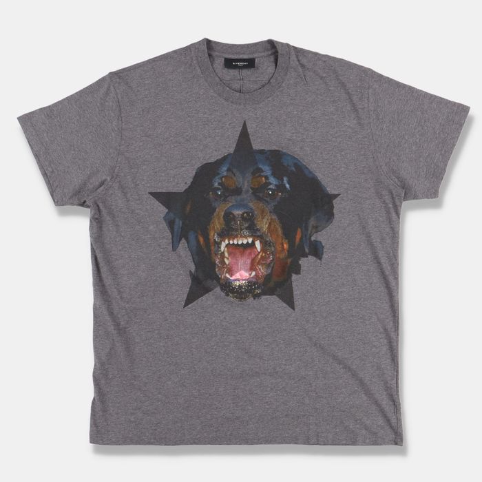 Givenchy Grey Rottweiler Star T-Shirt | Grailed