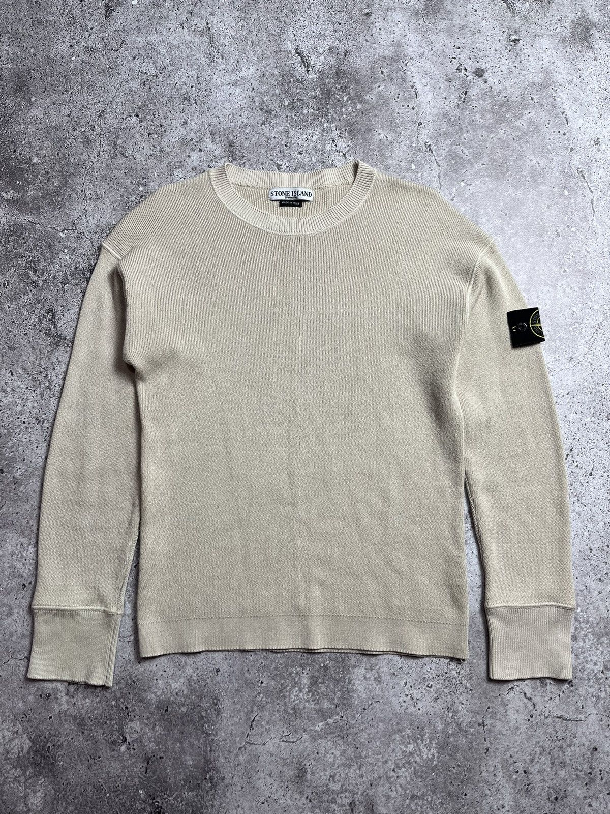 Italian Designers × Massimo Osti × Stone Island Vintage Stone Island Sweater Beige Size M ...