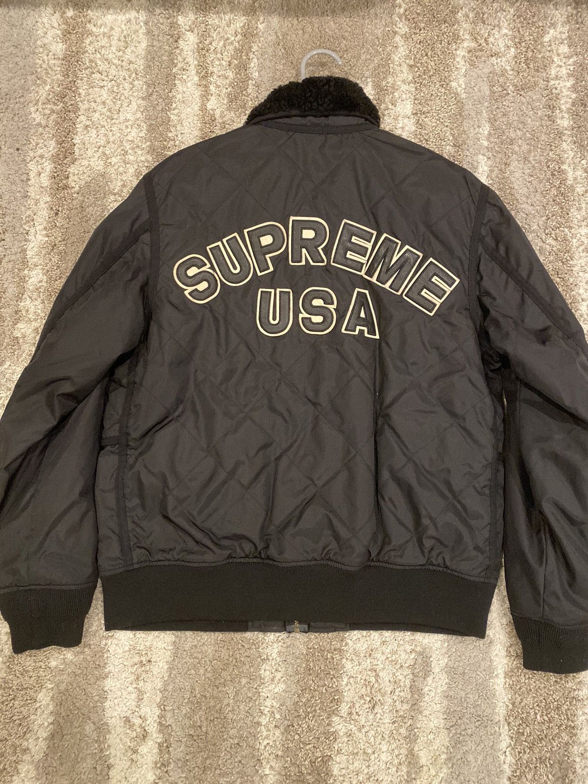 Supreme Supreme Quilted Nylon Tanker Jacket | Grailed