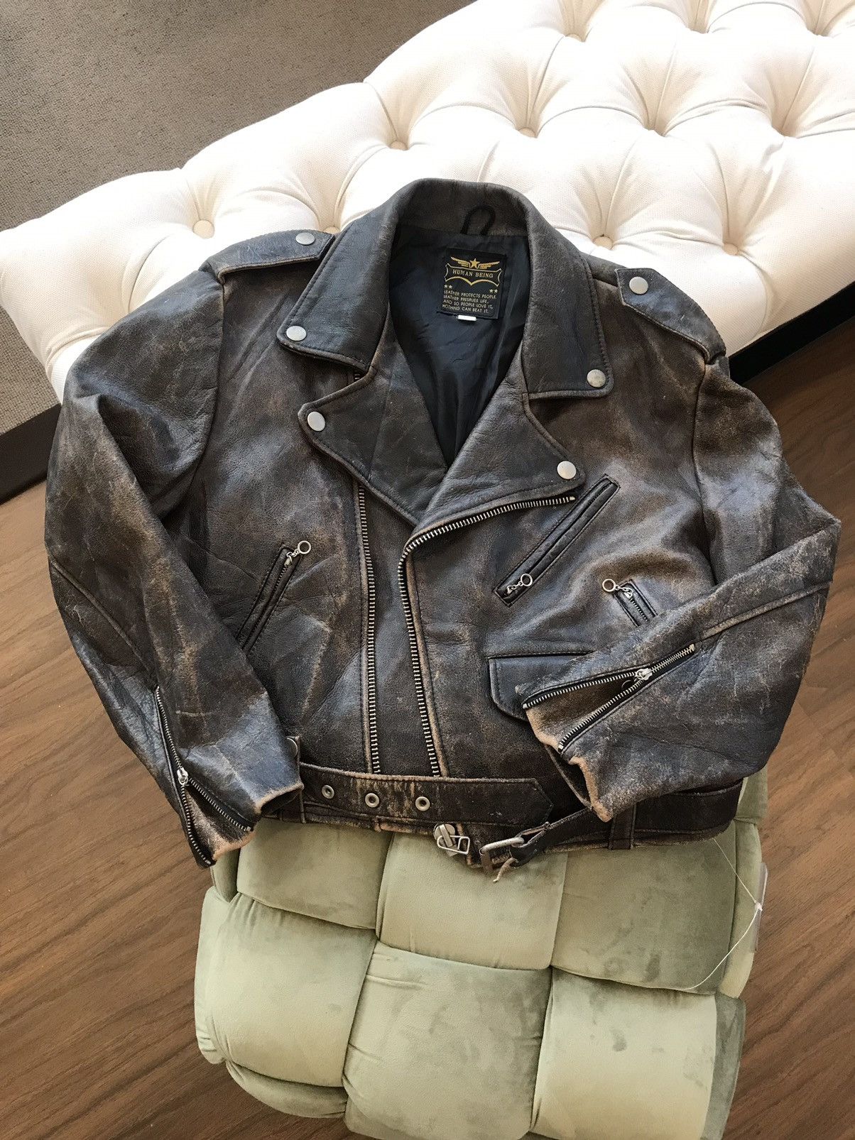 Horween Leather × Leather × Leather Jacket Vintage Leather Jacket 🔥Rare ...