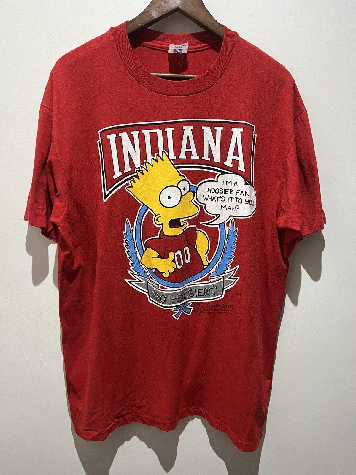 NFL × The Simpsons × Vintage 1990 Indiana Bart Simpson tee | Grailed