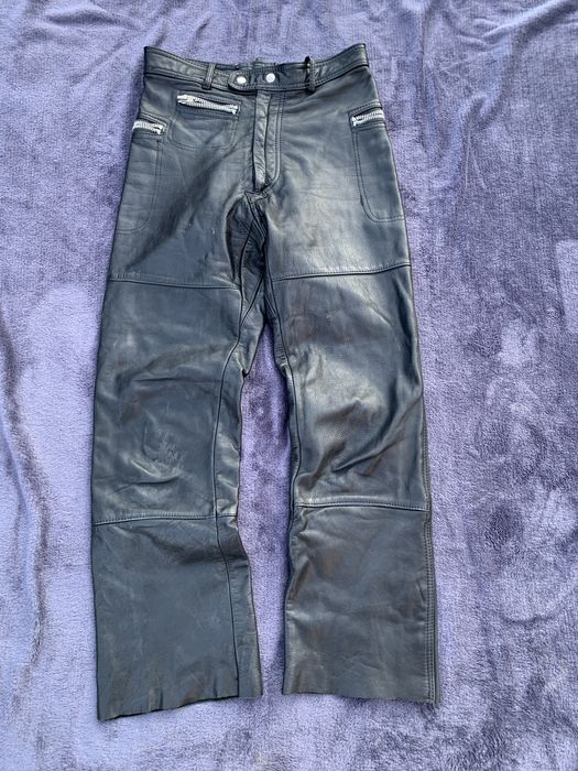 Vintage Vintage Cargo Leather Pants Biker Playboi Carti Style | Grailed