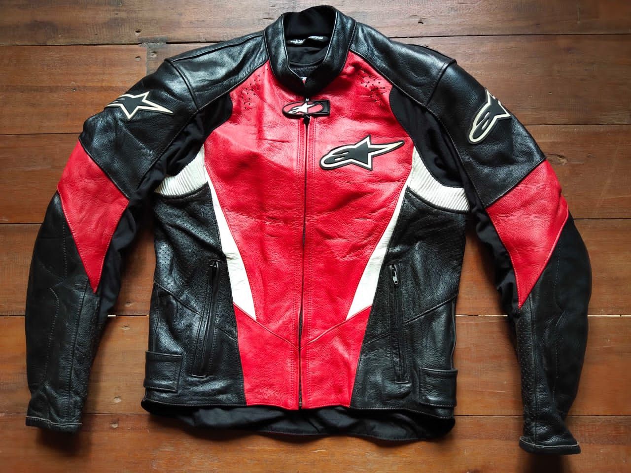 Alpine Division × Leather Jacket × Racing Alpinestars rider leather ...