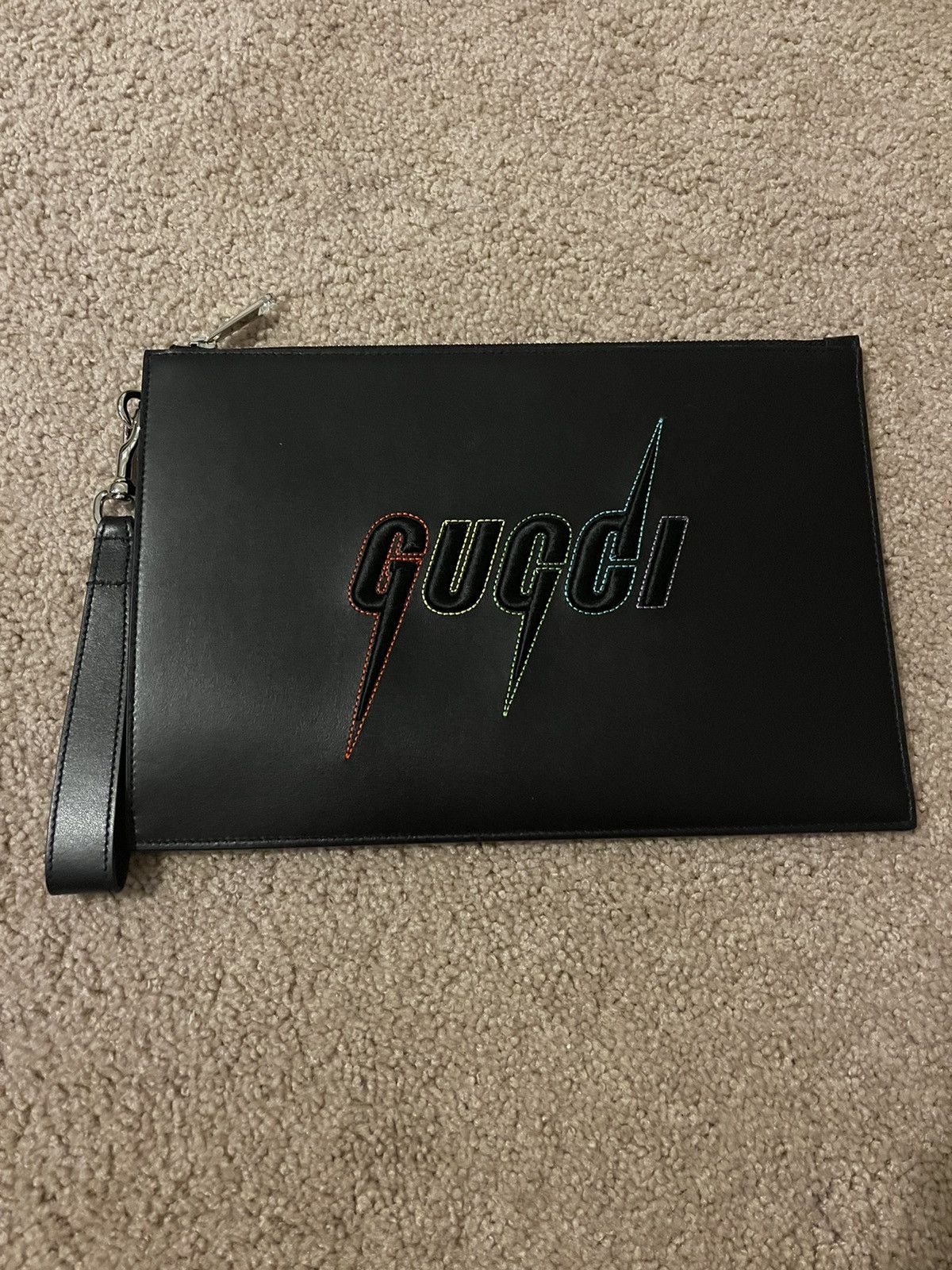 Gucci × Vintage Gucci Blade Leather Clutch | Grailed