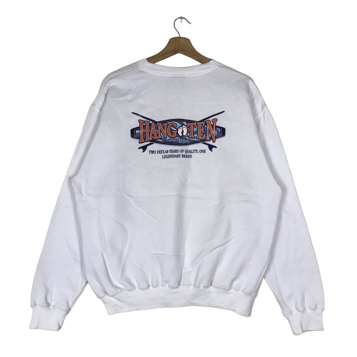 Hang Ten Vintage Hang Ten Small Logo Front Big Logo Back Pullover | Grailed