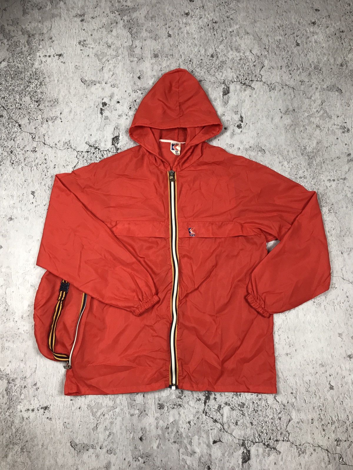 K Way Vintage K Way Rain Bag Light Jacket Rare | Grailed