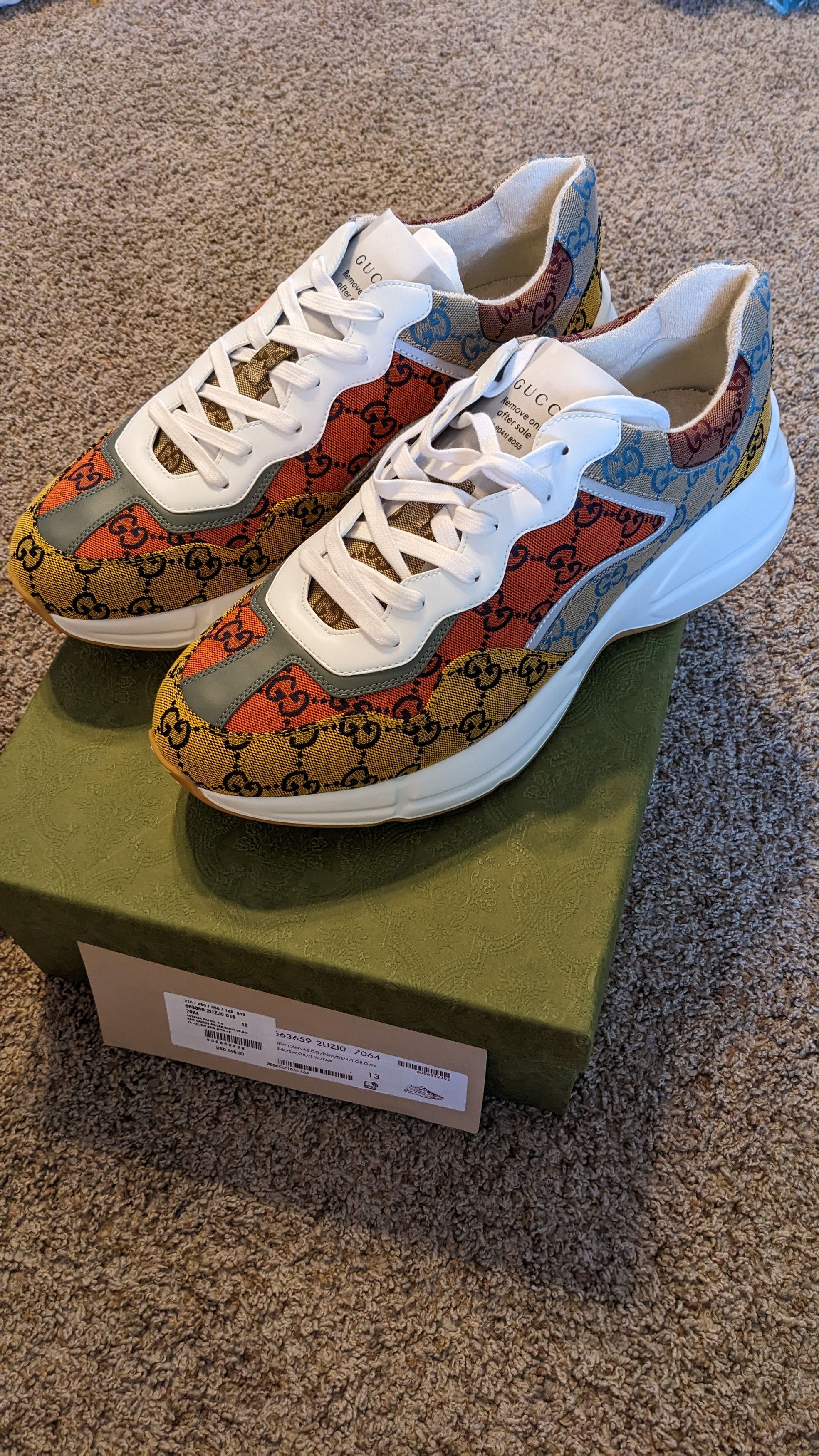 Gucci Gucci multicolor rhyton sneakers | Grailed